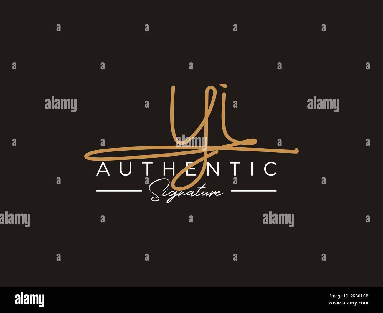 YI Signature Logo Template Vector Stock Vector Image & Art - Alamy