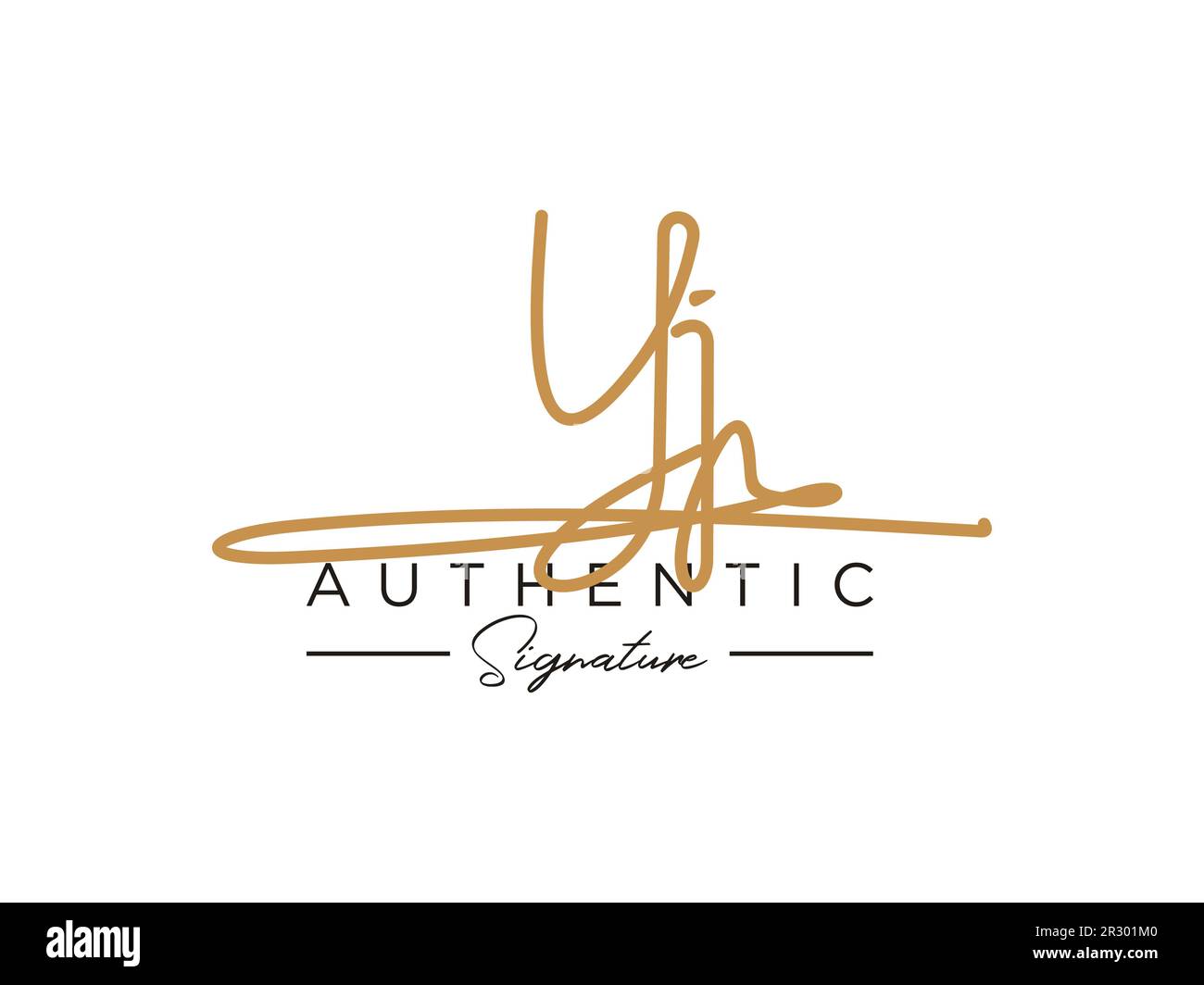 YJ Signature Logo Template Vector Stock Vector Image & Art - Alamy