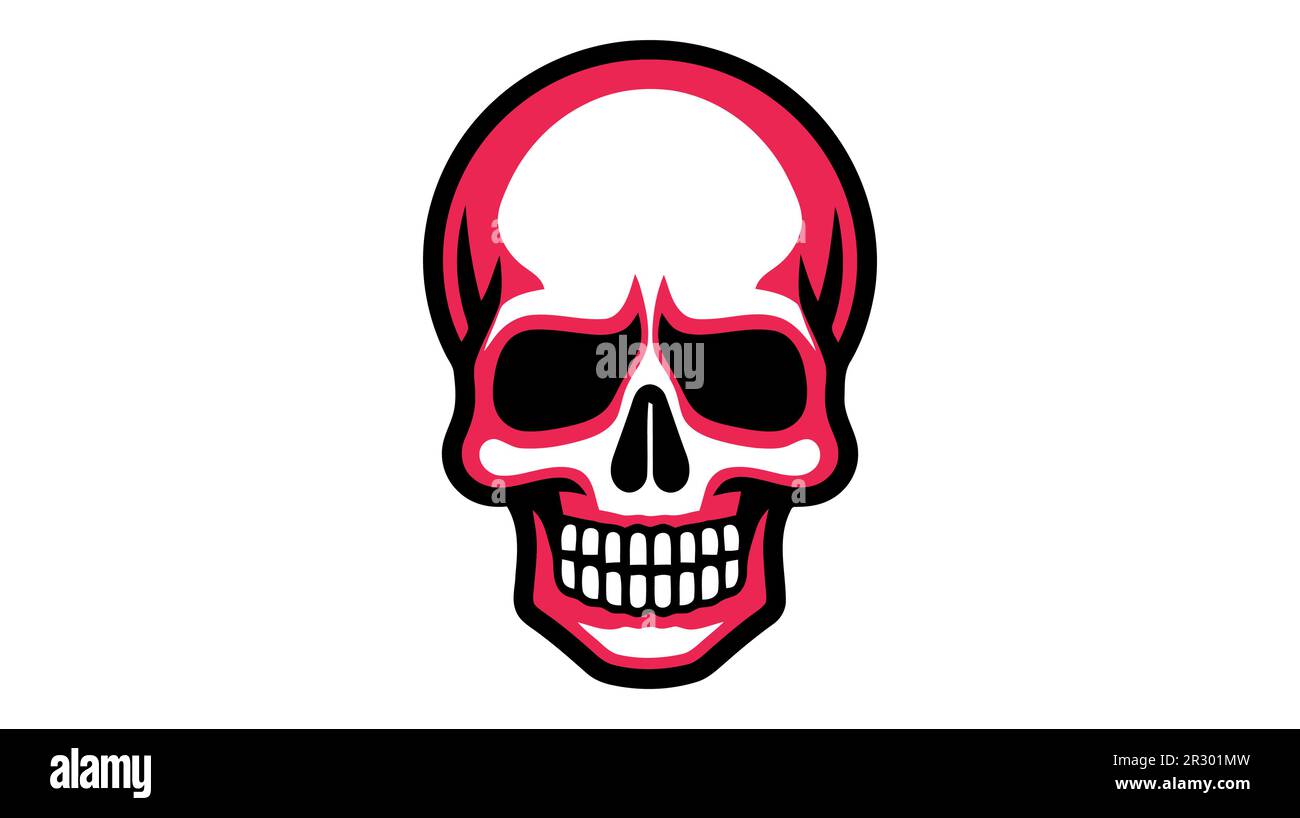 Skull and bones mortal symbol vector illustration isolated on white ...