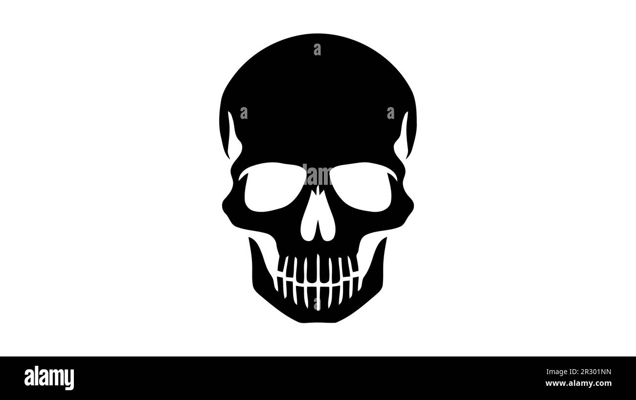 Skull and bones mortal symbol vector illustration isolated on white ...