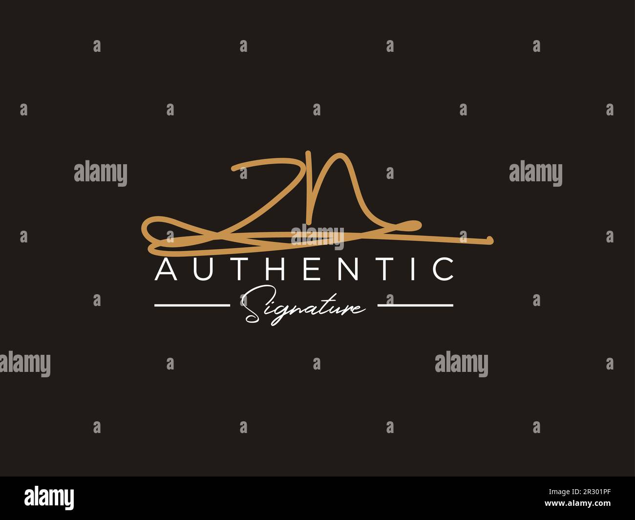 ZN Signature Logo Template Vector Stock Vector Image & Art - Alamy