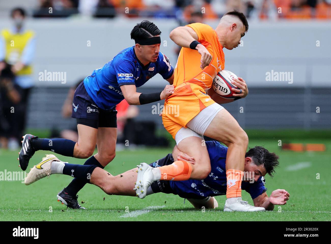 Tokyo, Japan. 20th May, 2023. (L-R) Taiki Koyama (Wild Knights ...