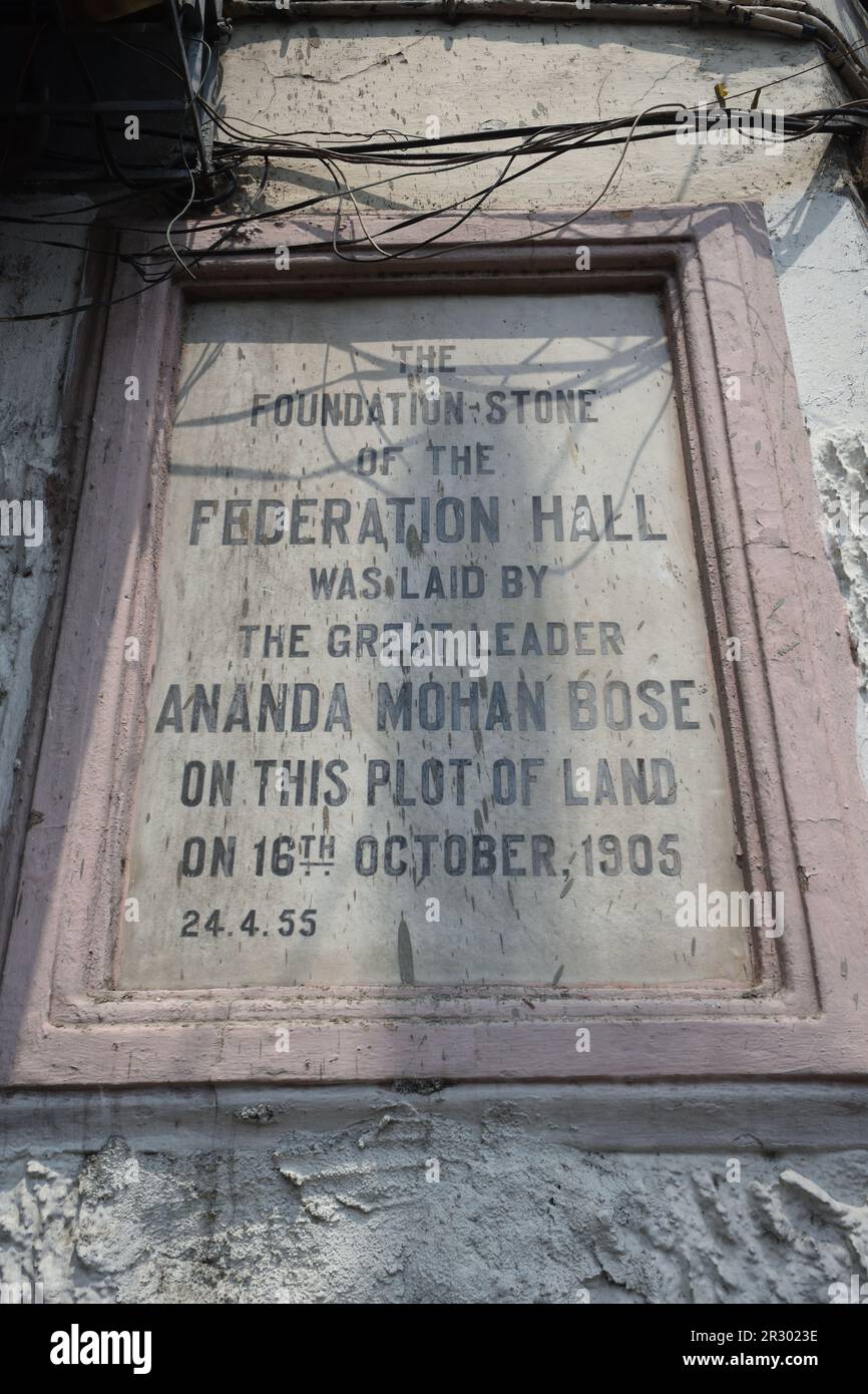 Plaque for the foundation stone of The Federation Hall Society. 294/2/1 ...