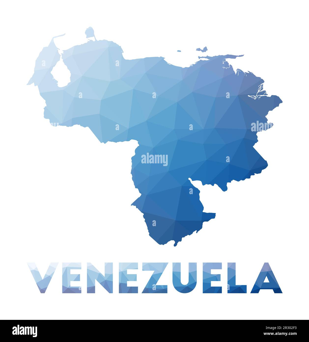 Venezuela polygonal map hi-res stock photography and images - Alamy