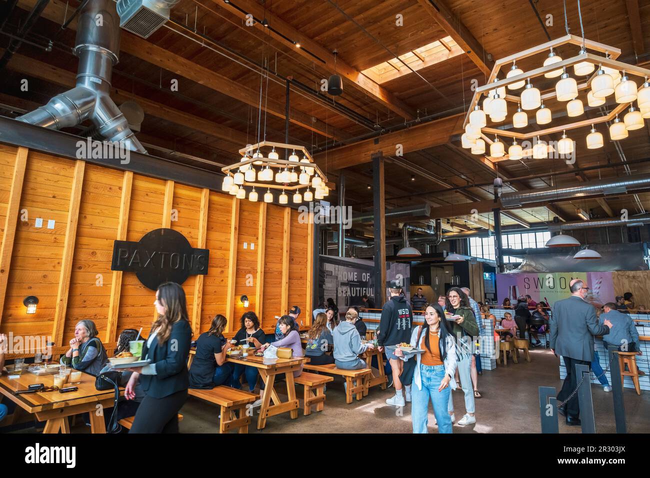 Interior of Sawmill Market, downtown Albuquerque, New Mexico, USA Stock ...