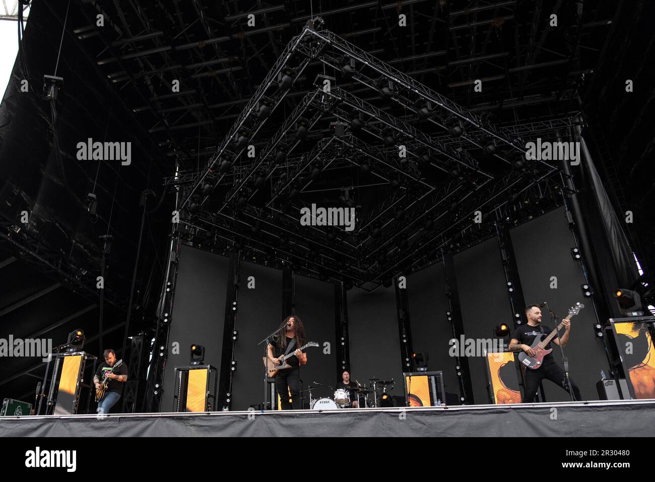 Travis Stever, left, Claudio Sanchez, Josh Eppard, and Zach Cooper of ...