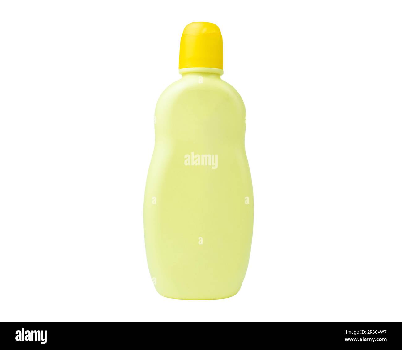 Yellow cosmetic packaging bottle isolated on white background Stock ...