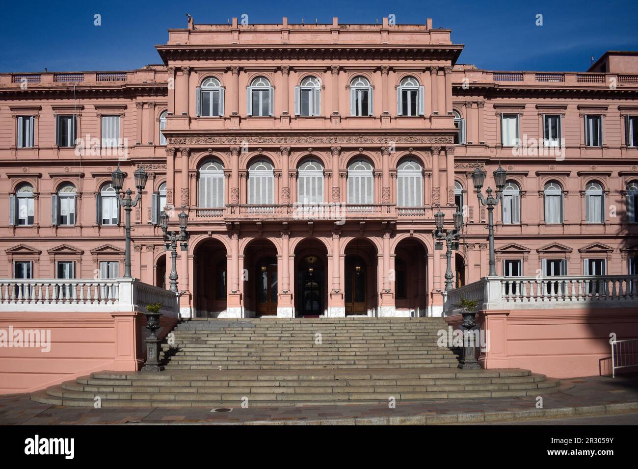 A general view of the 'Pink House' Casa Rosada also known as the ...