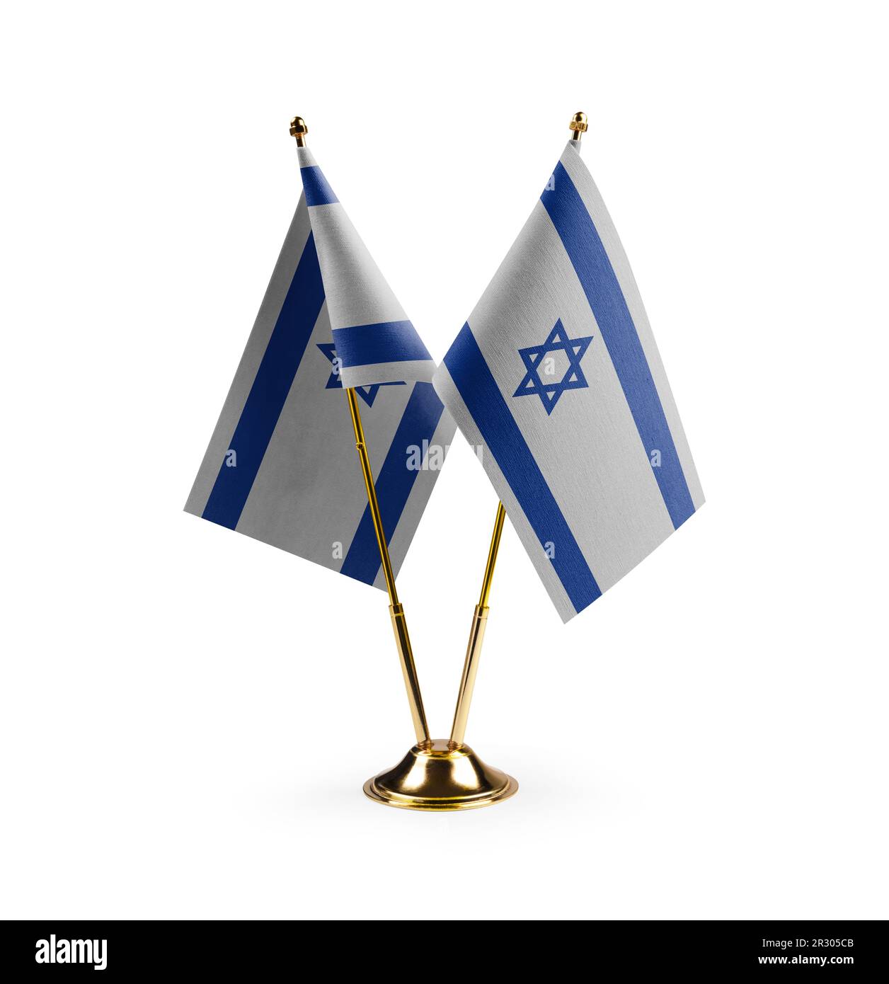 Small national flags of the Israel on a white background Stock Photo ...