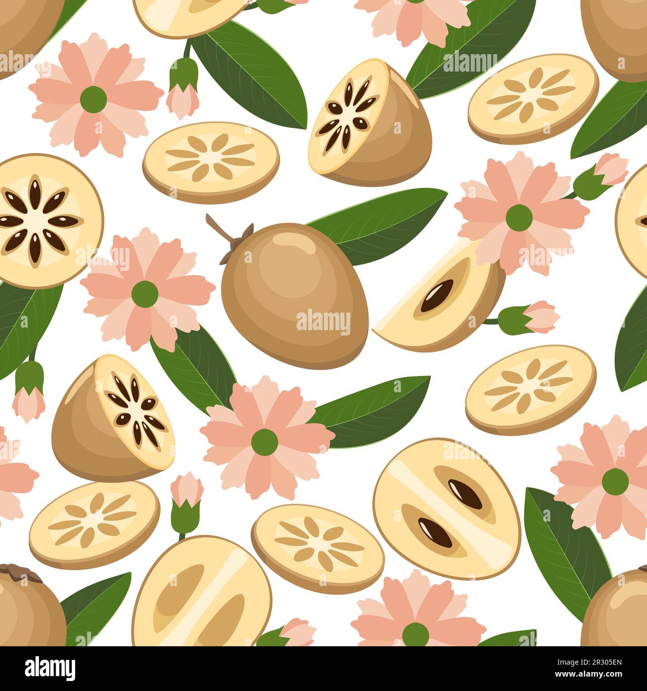 Seamless texture tropical fruit Stock Vector Images - Alamy