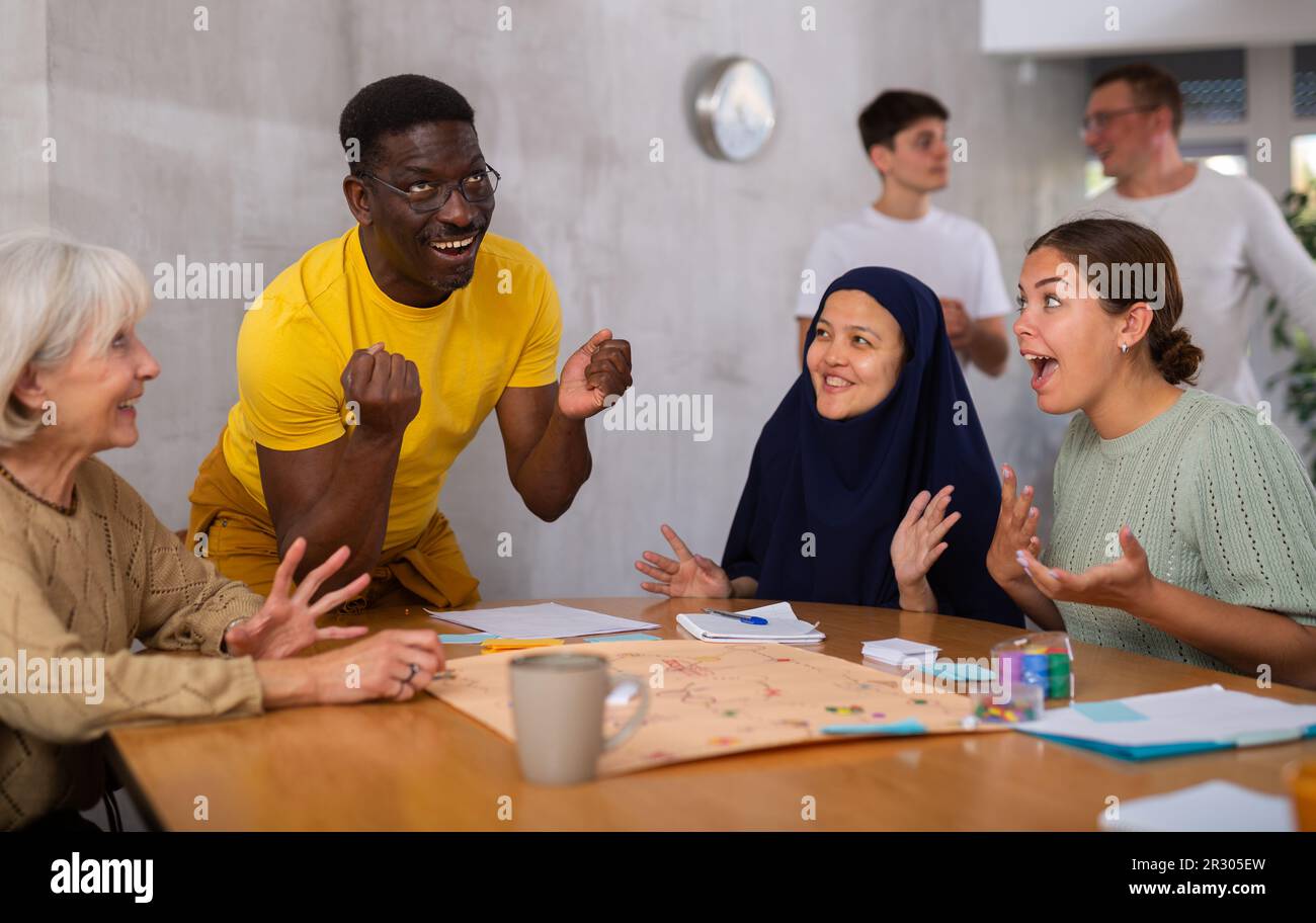 Multicultural group 30s 60s hi-res stock photography and images - Alamy
