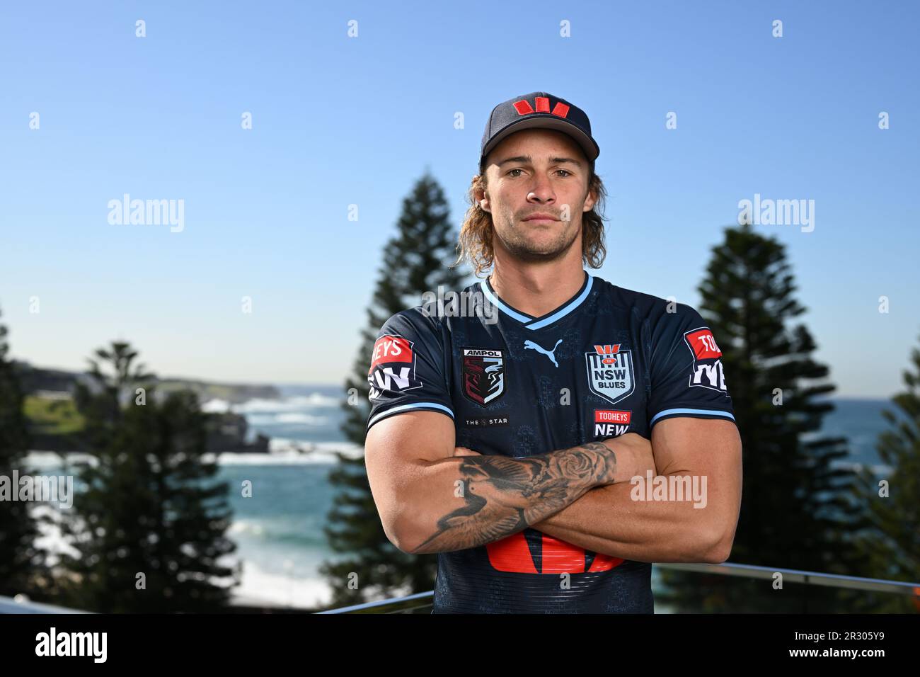 Westpac NSW Blues debutant Nicho Hynes poses for a photograph during ...