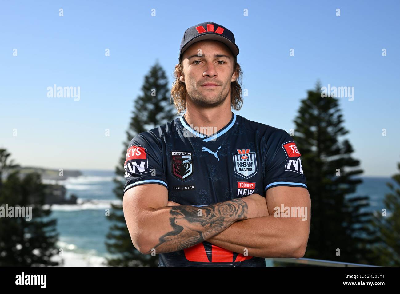 Westpac NSW Blues debutant Nicho Hynes poses for a photograph during ...
