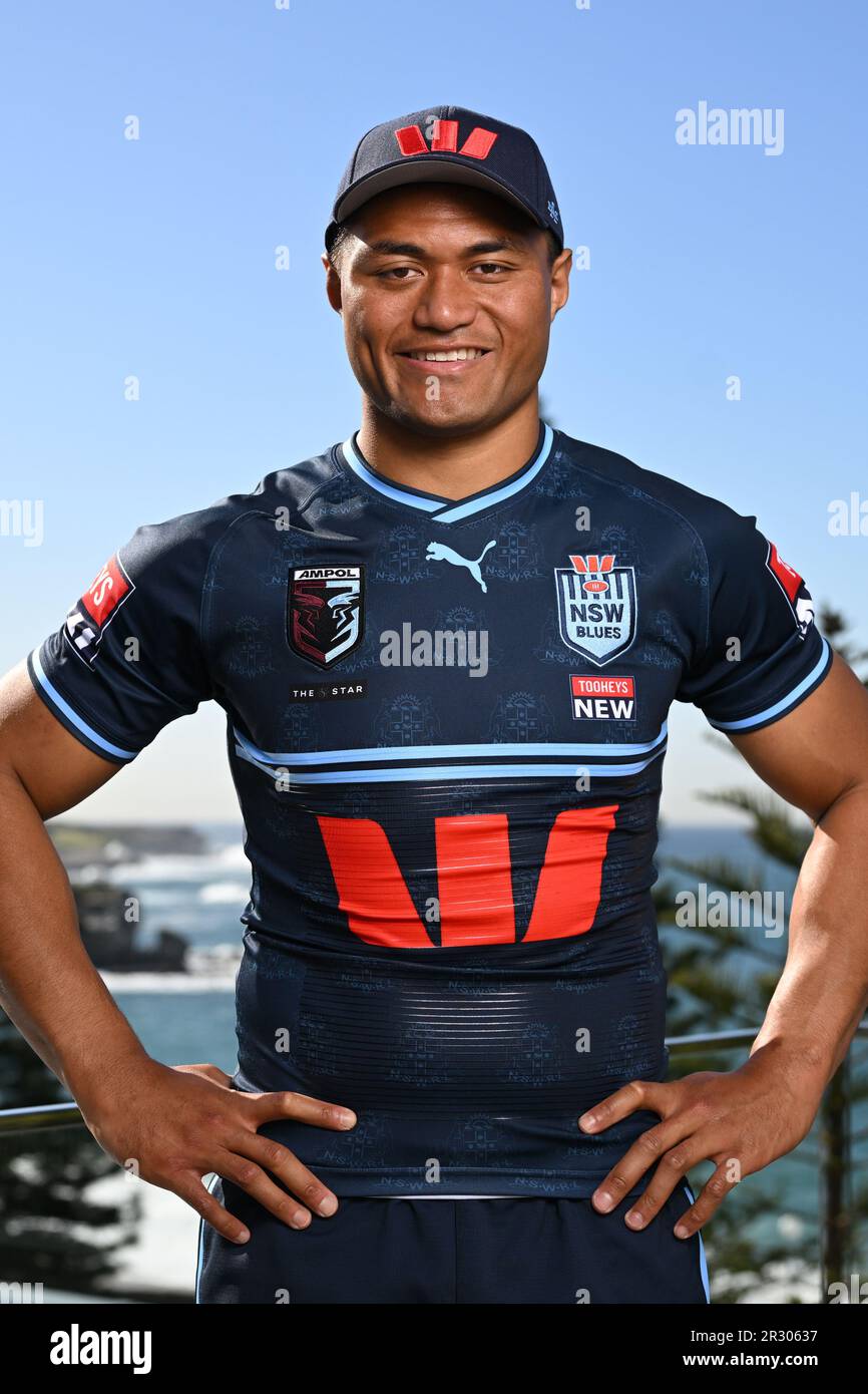 Westpac NSW Blues player Stefano Utoikamanu poses for a photograph ...