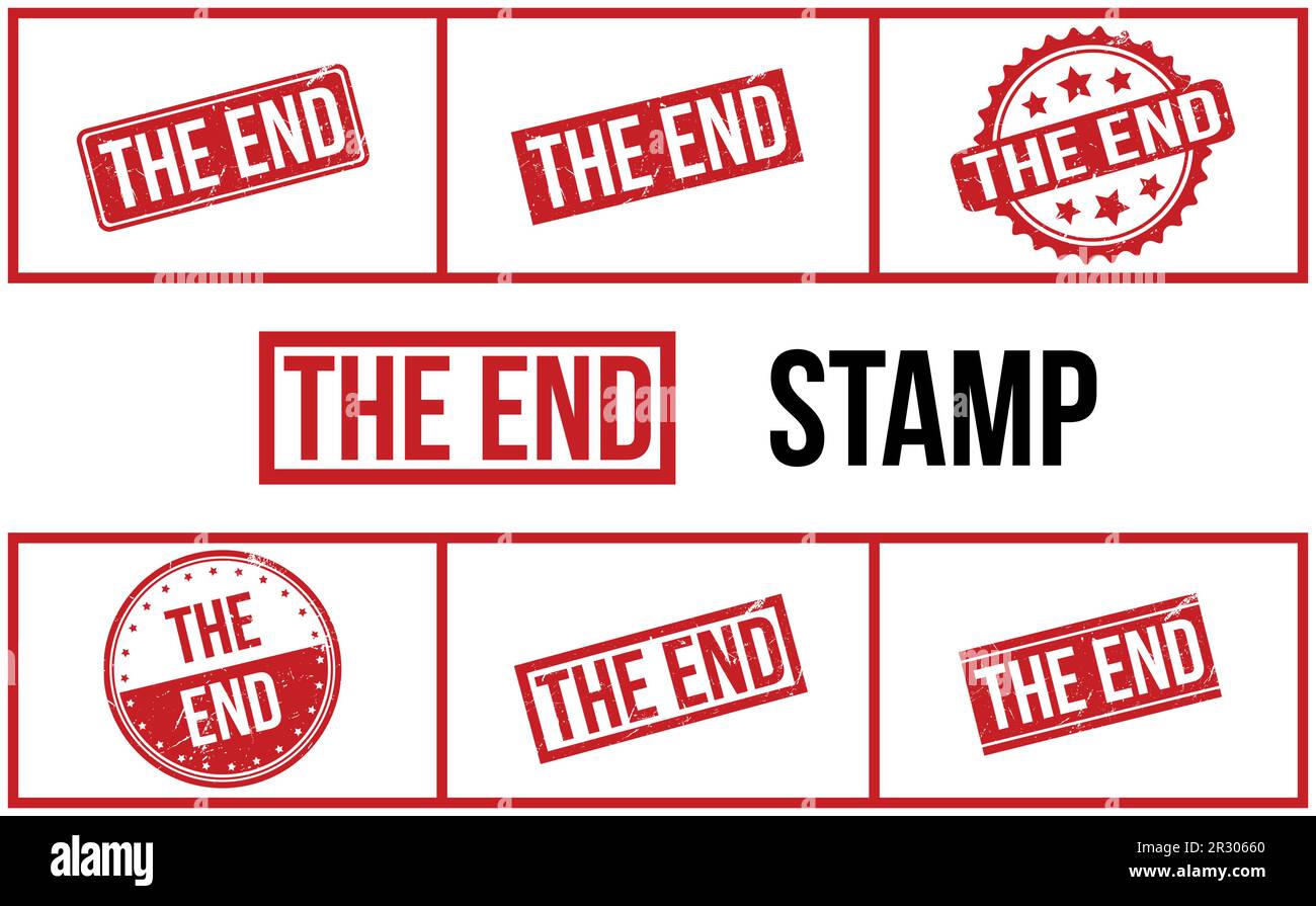 The end stamp Stock Vector Images - Alamy