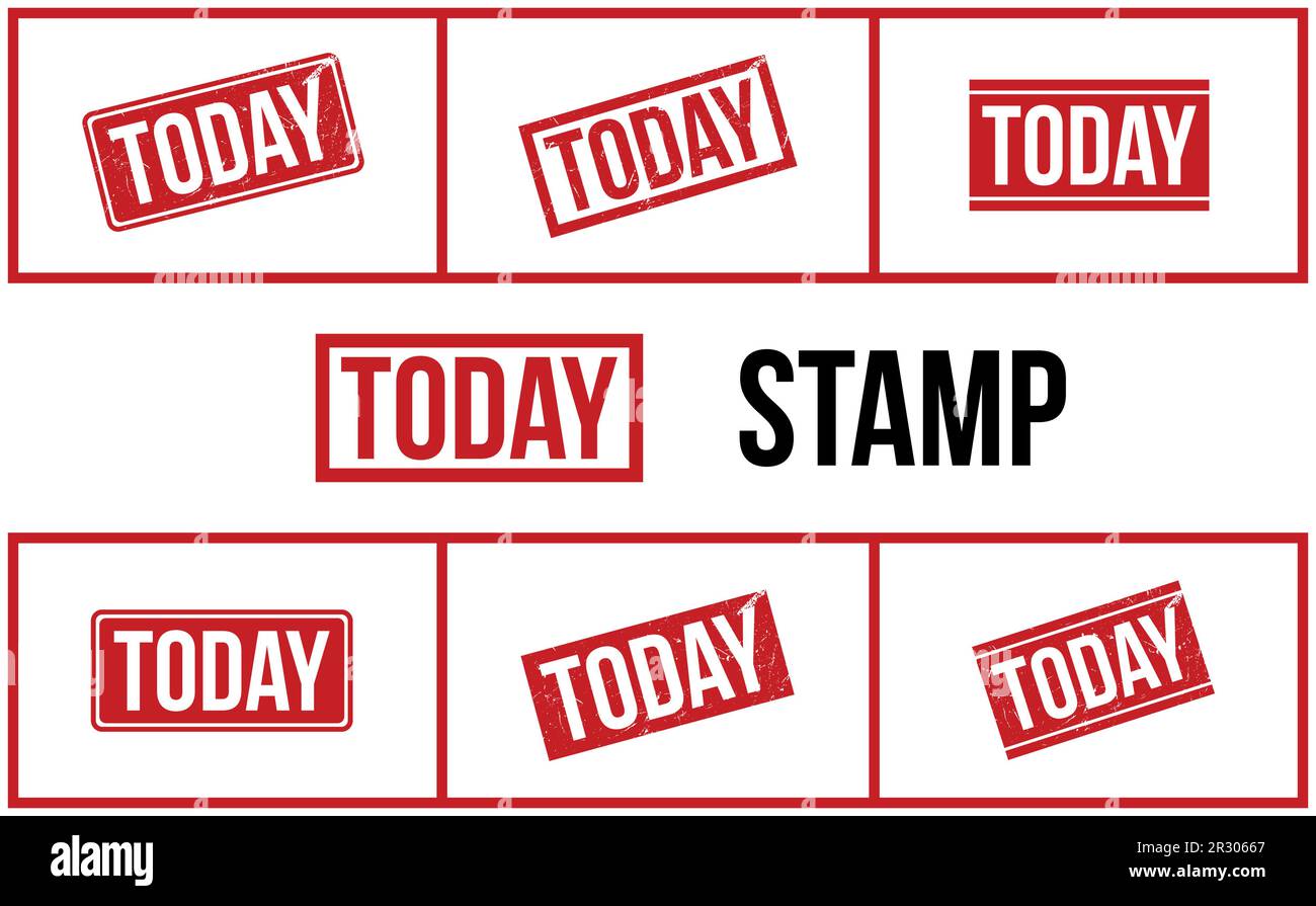 Today Rubber Stamp Set Vector Stock Vector Image & Art - Alamy