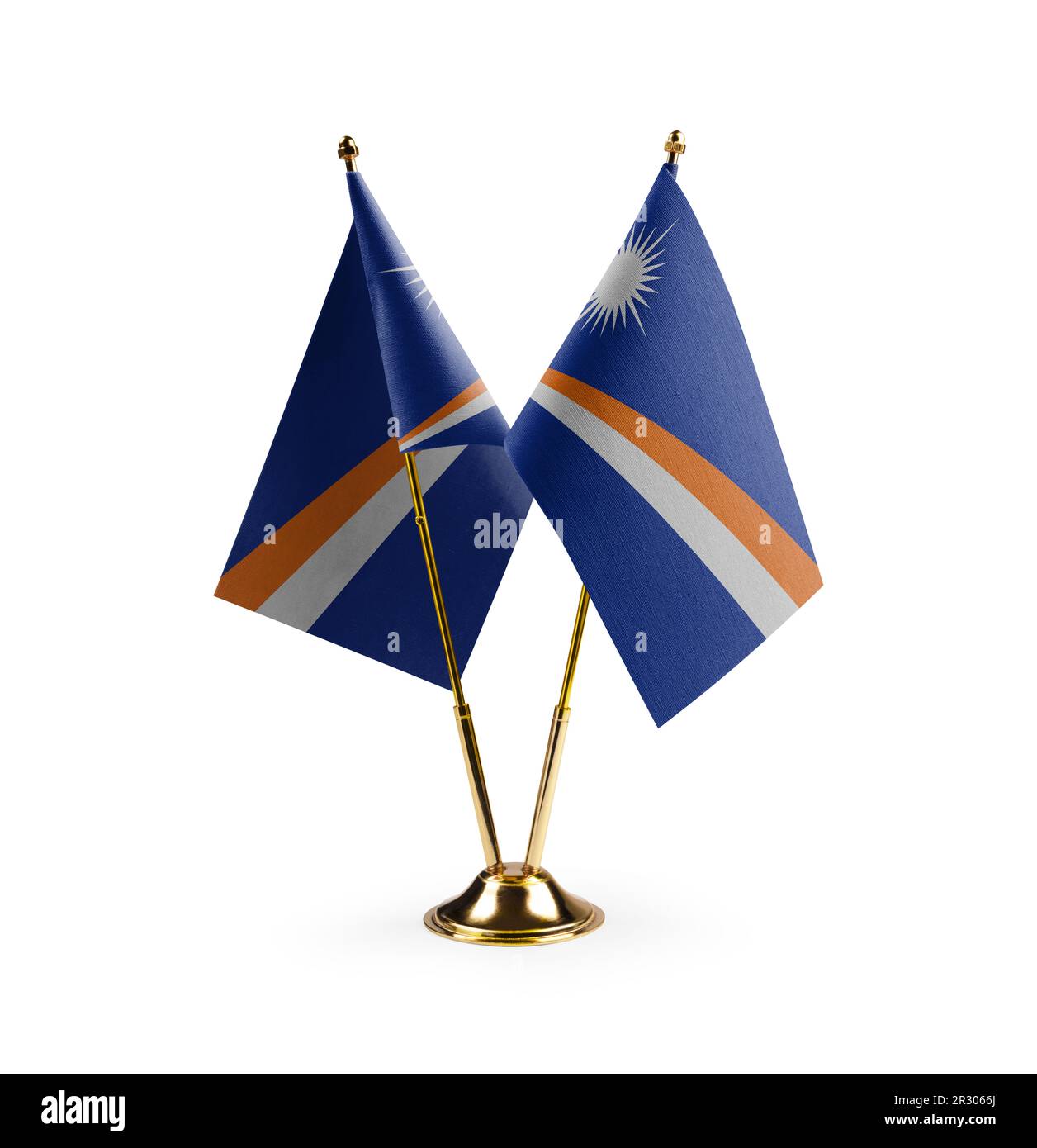 Small national flags of the Marshall on a white background Stock Photo ...