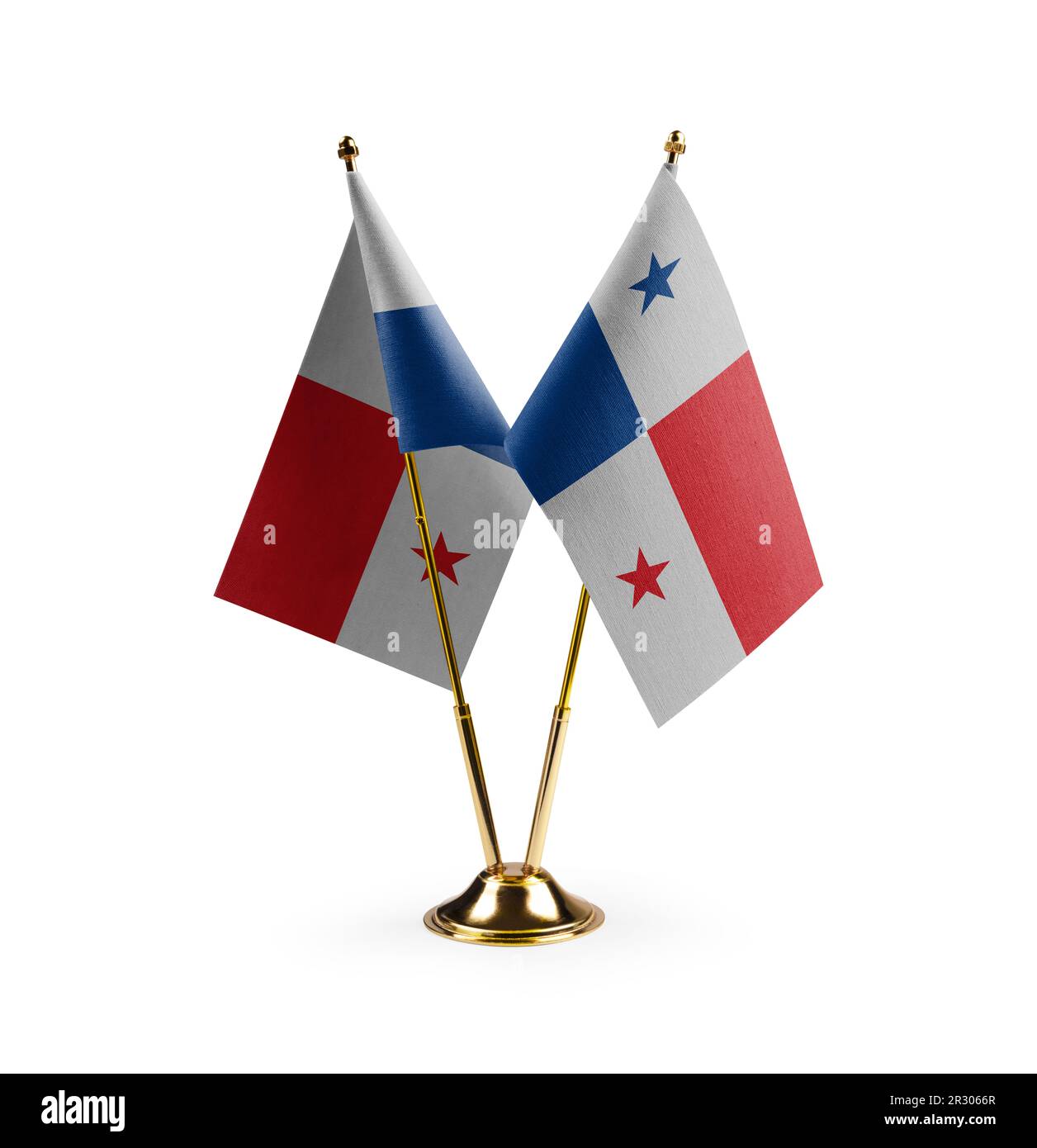 Small national flags of the Panama on a white background Stock Photo ...