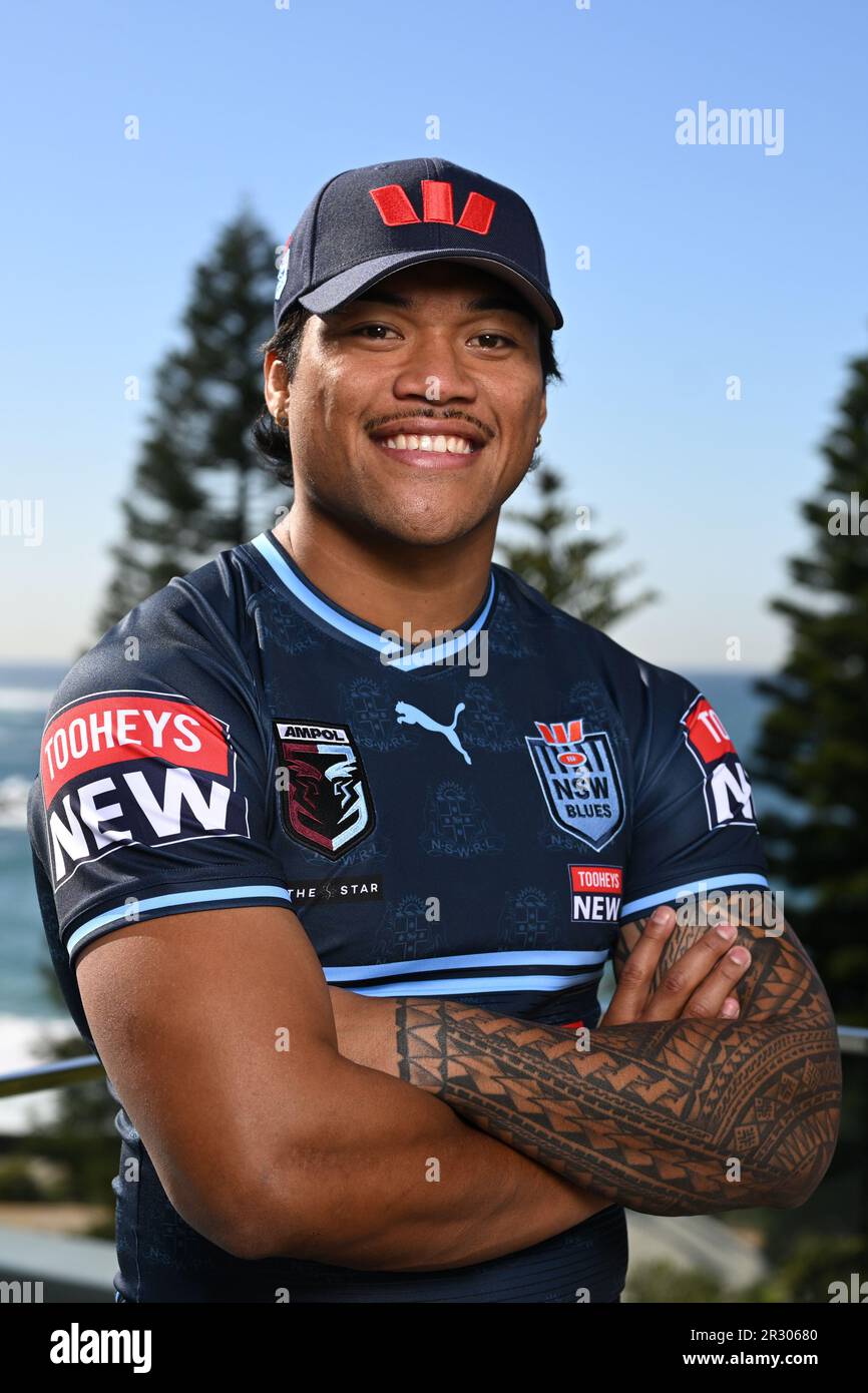 Westpac NSW Blues player Brian To’o poses for a photograph during the ...