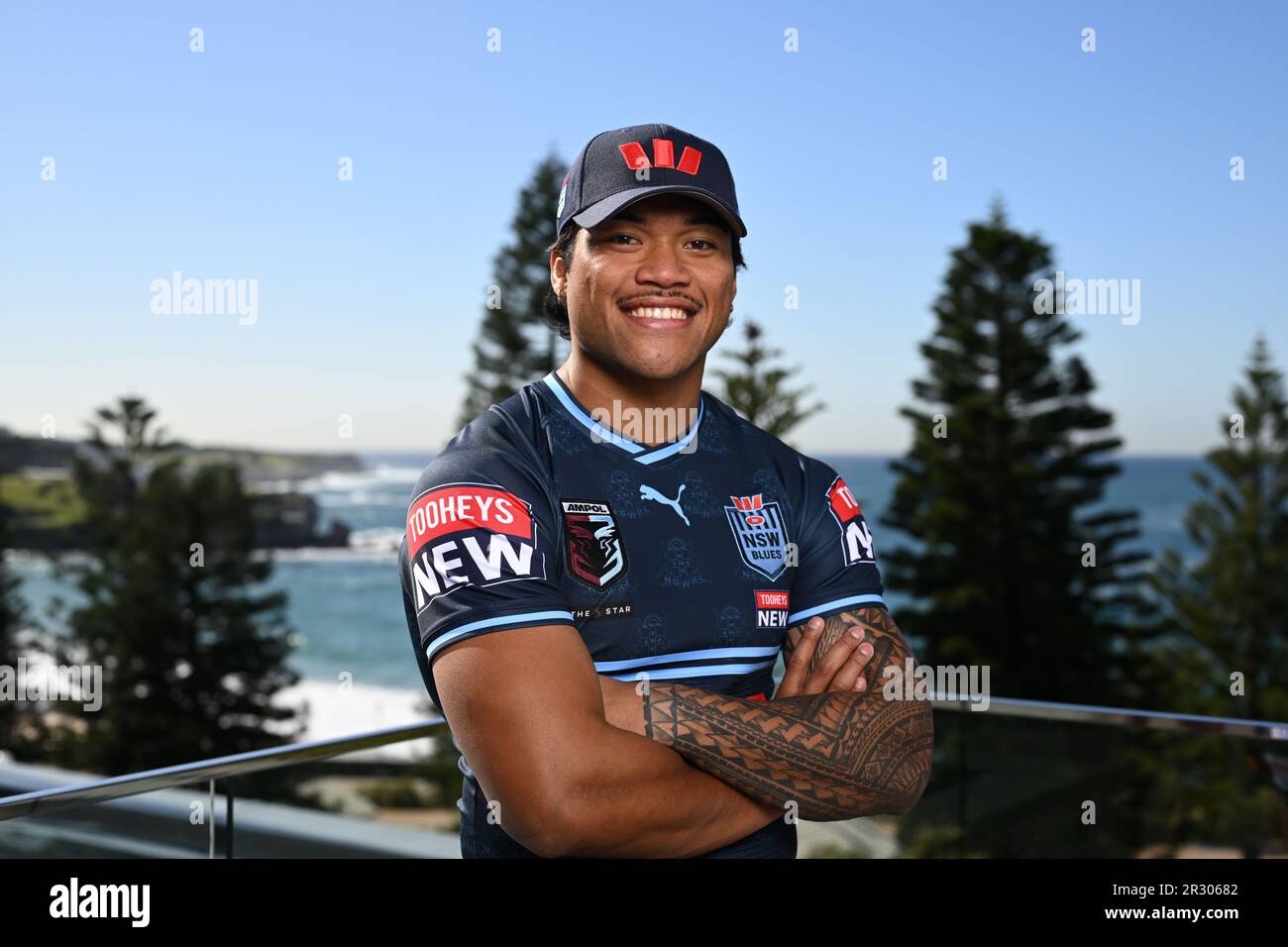 Westpac NSW Blues player Brian To’o poses for a photograph during the ...