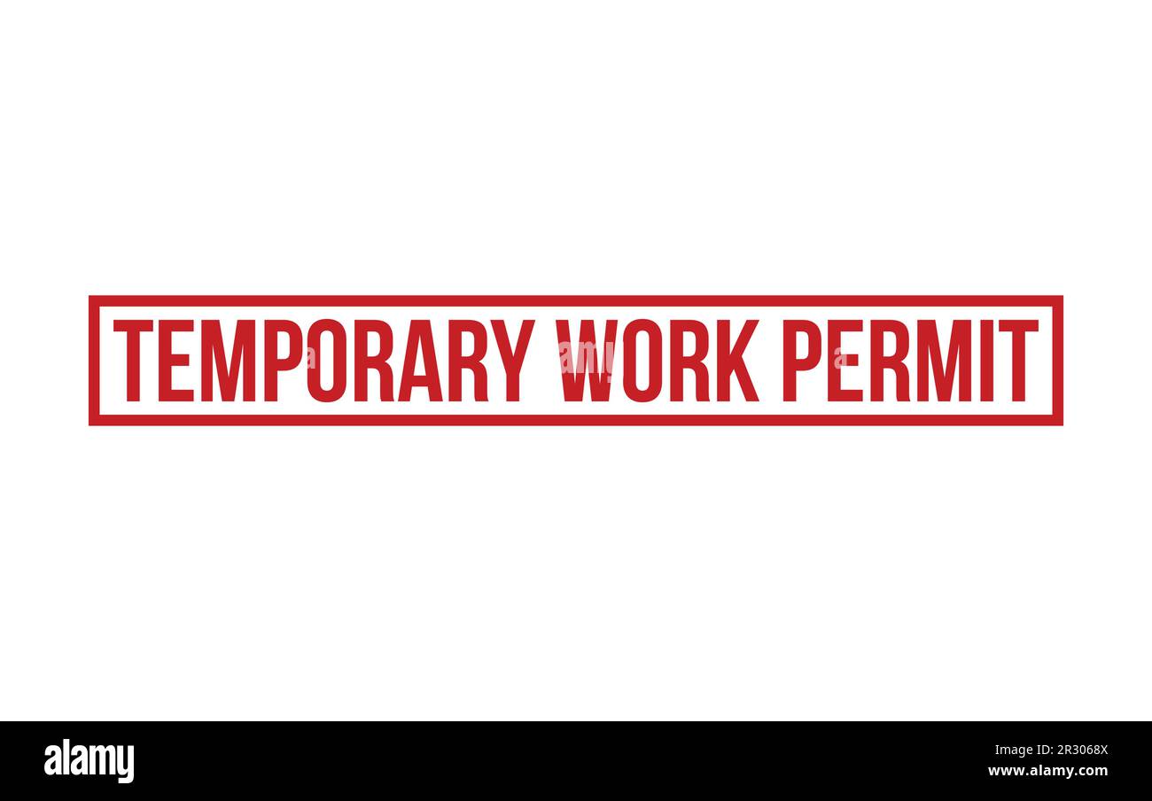 Temporary Work Permit Rubber Stamp Seal Vector Stock Vector Image & Art ...