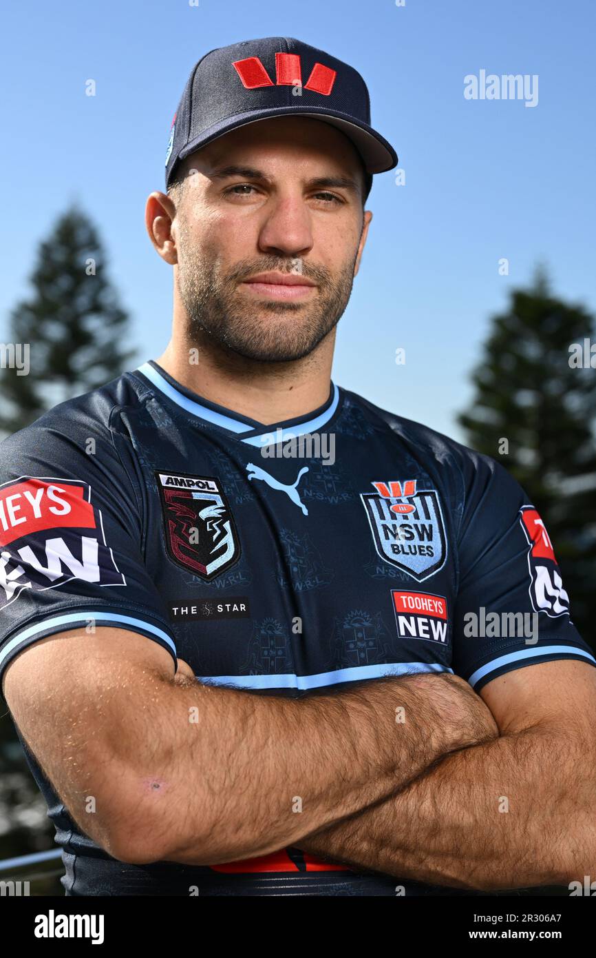 Westpac NSW Blues captain James Tedesco poses for a photograph during ...