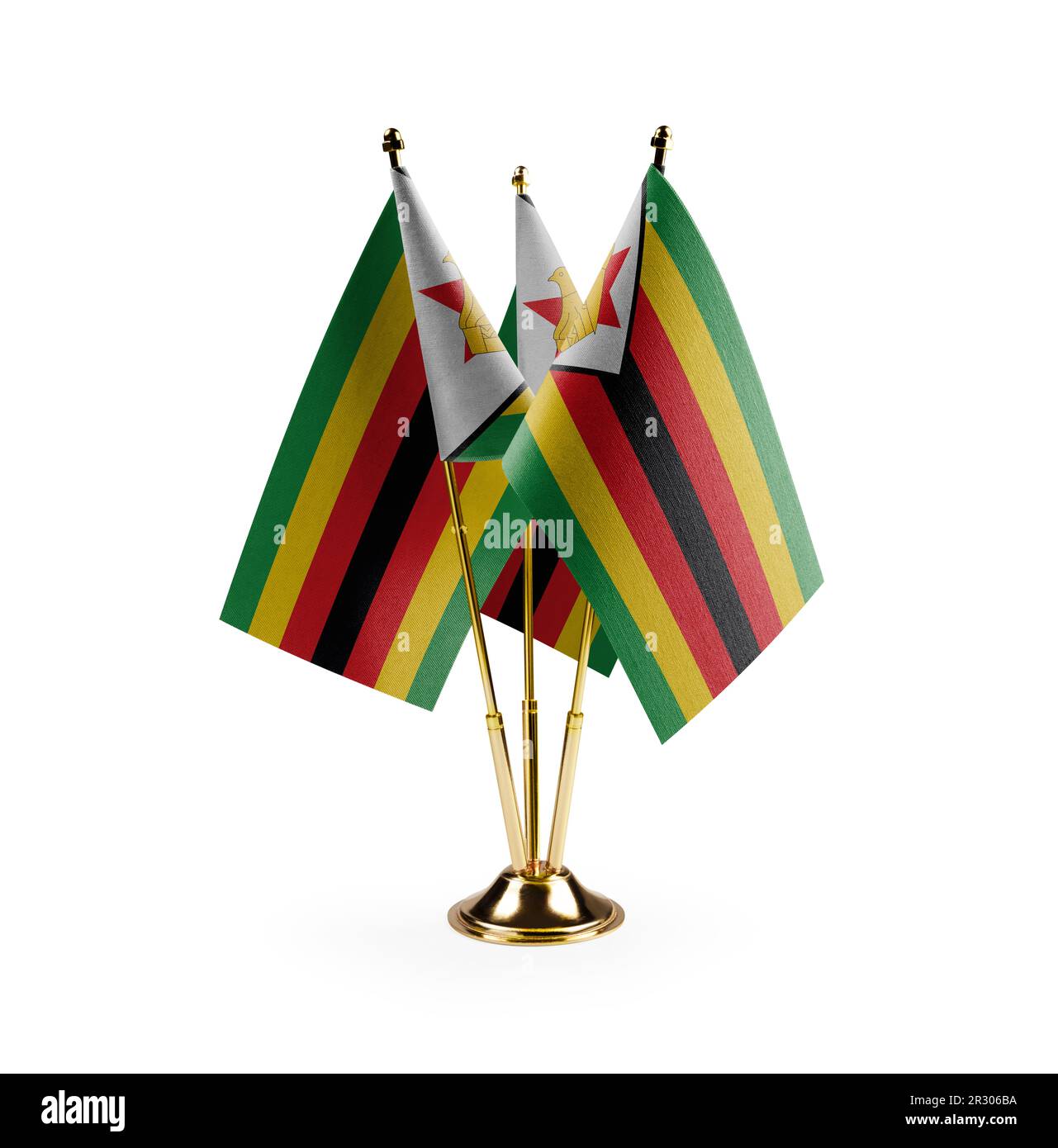 Small national flags of the Zimbabwe on a white background Stock Photo ...
