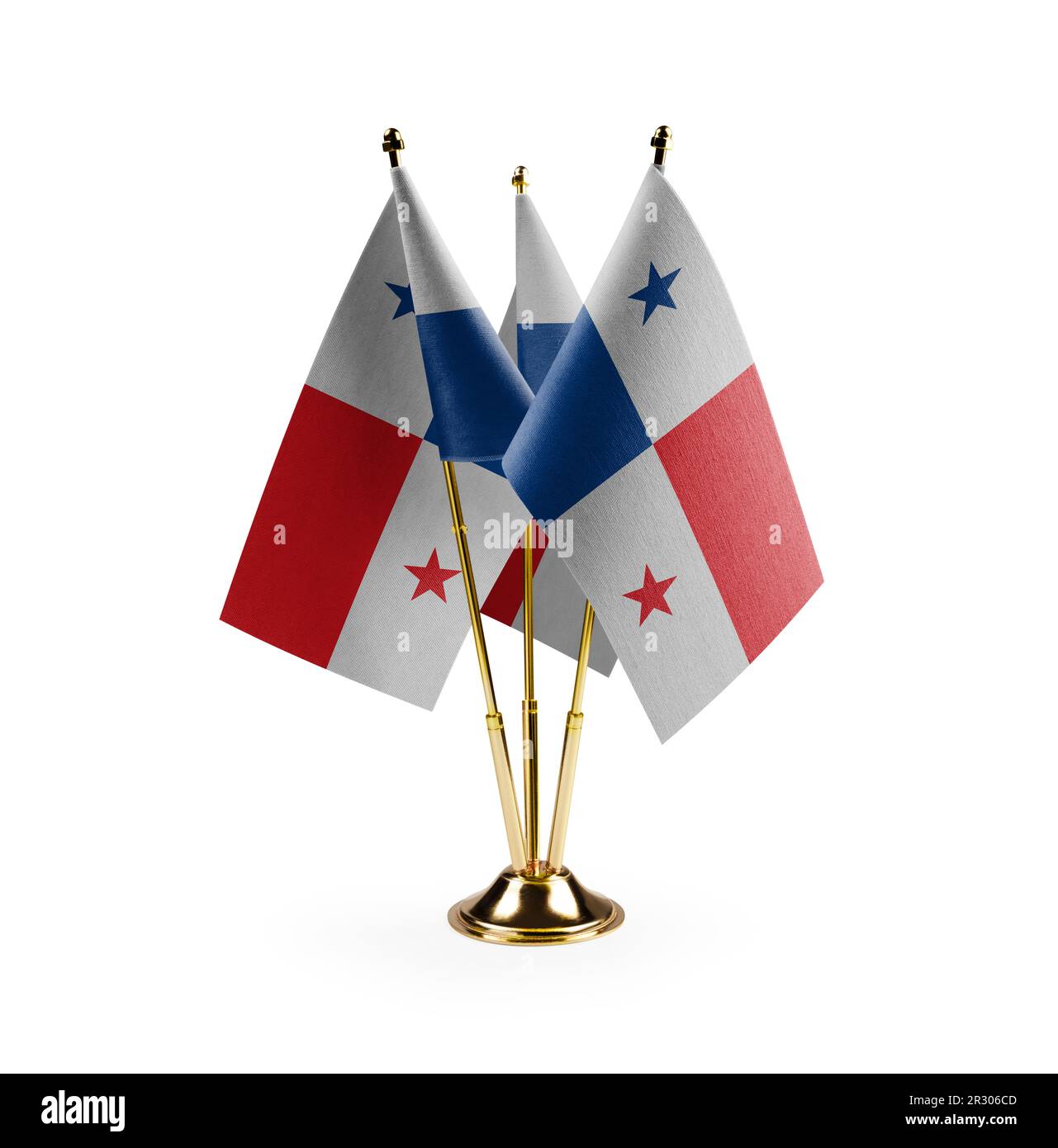 Small national flags of the Panama on a white background Stock Photo ...