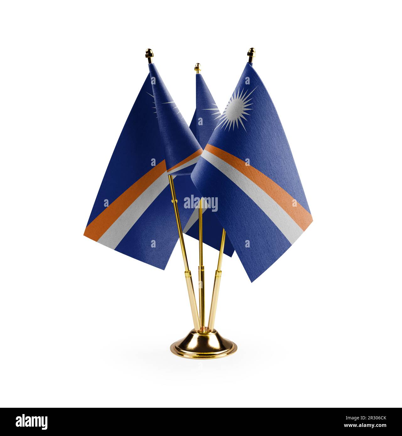 Small national flags of the Marshall on a white background Stock Photo ...