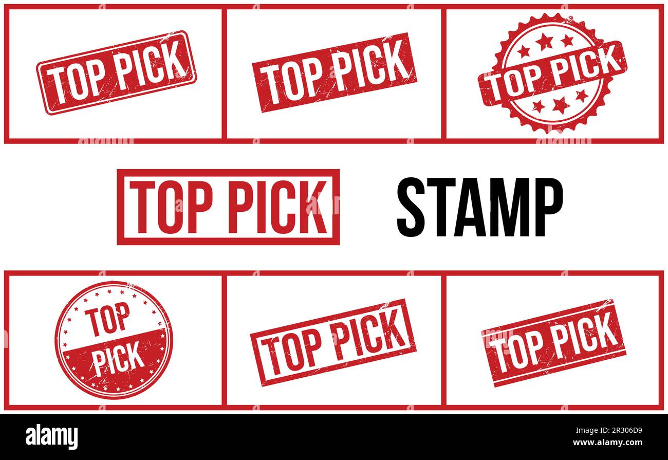 Top Pick Rubber Stamp Set Vector Stock Vector Image & Art - Alamy