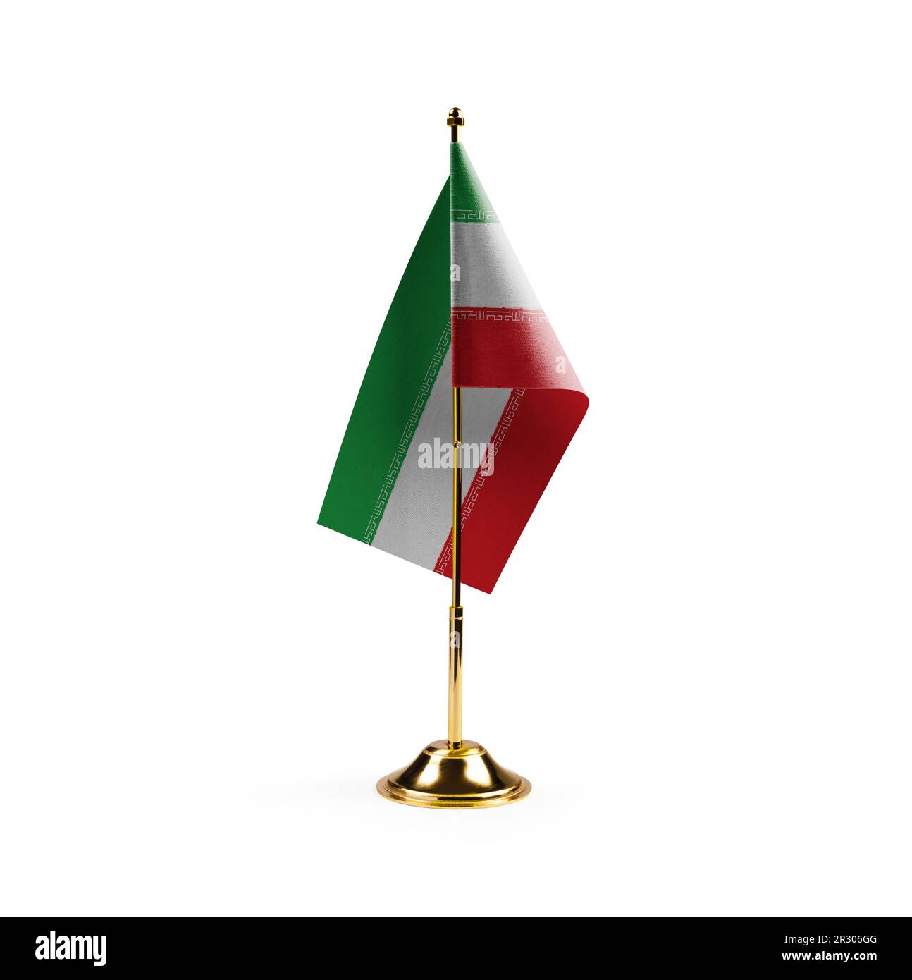 Small national flag of the Iran on a white background Stock Photo - Alamy