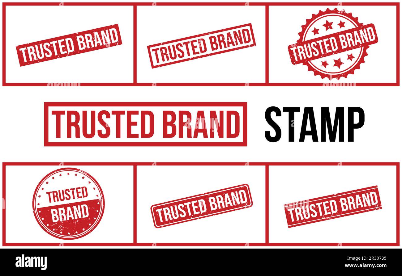 Trusted Brand Rubber Stamp Set Vector Stock Vector Image & Art - Alamy