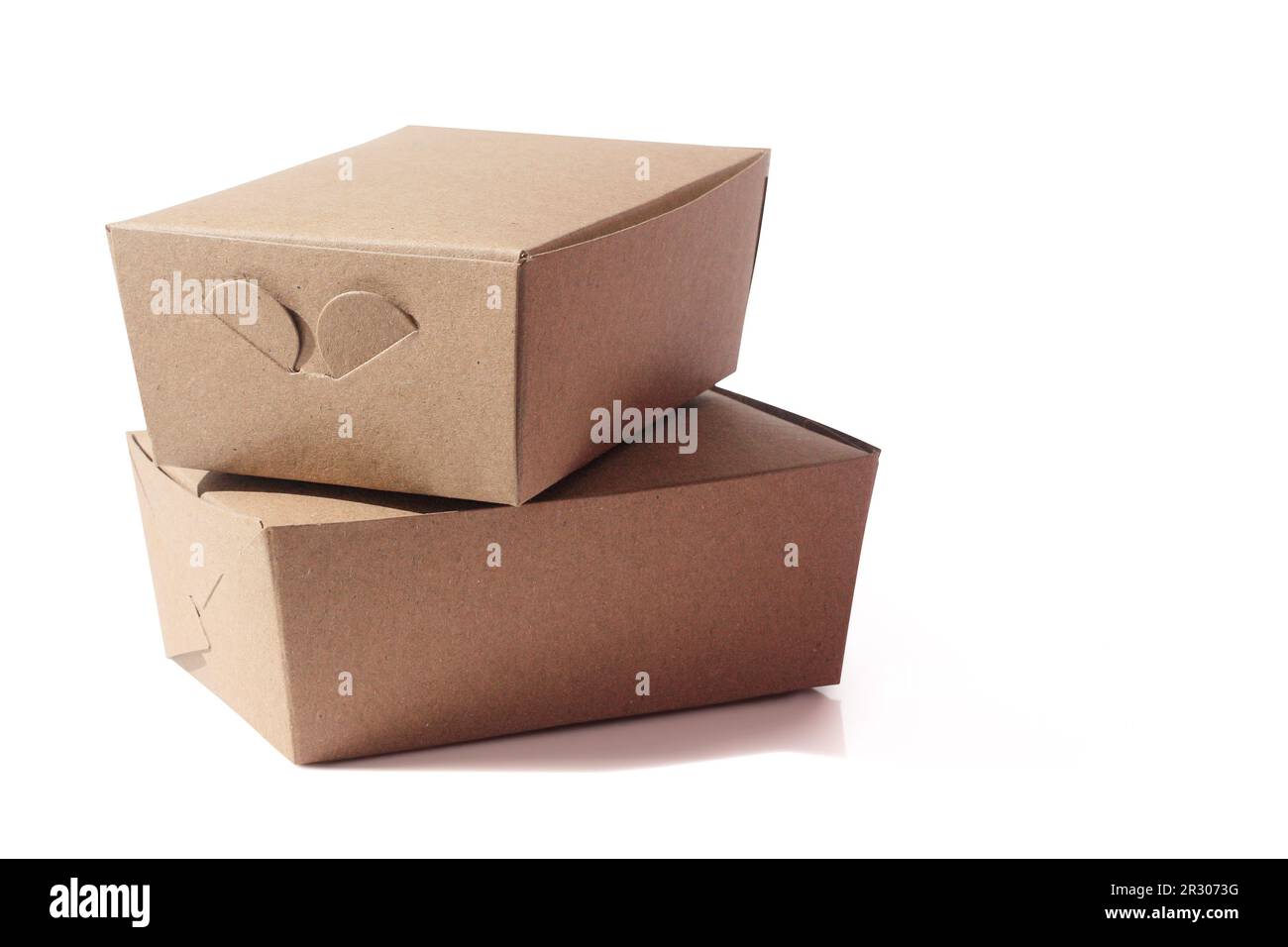 Takeaway Paper Container on White background Stock Photo - Alamy