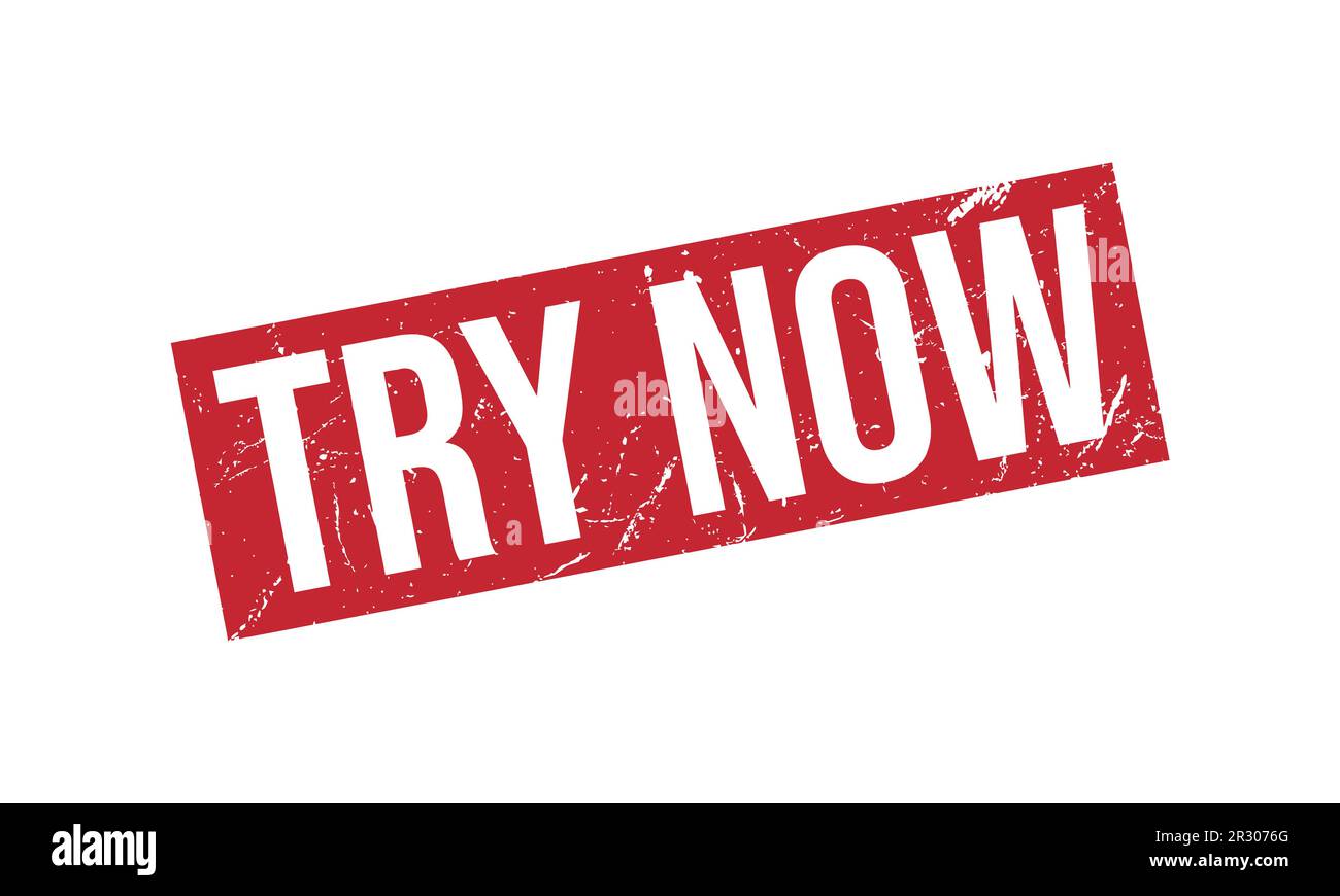 Try Now Rubber Stamp Seal Vector Stock Vector Image & Art - Alamy