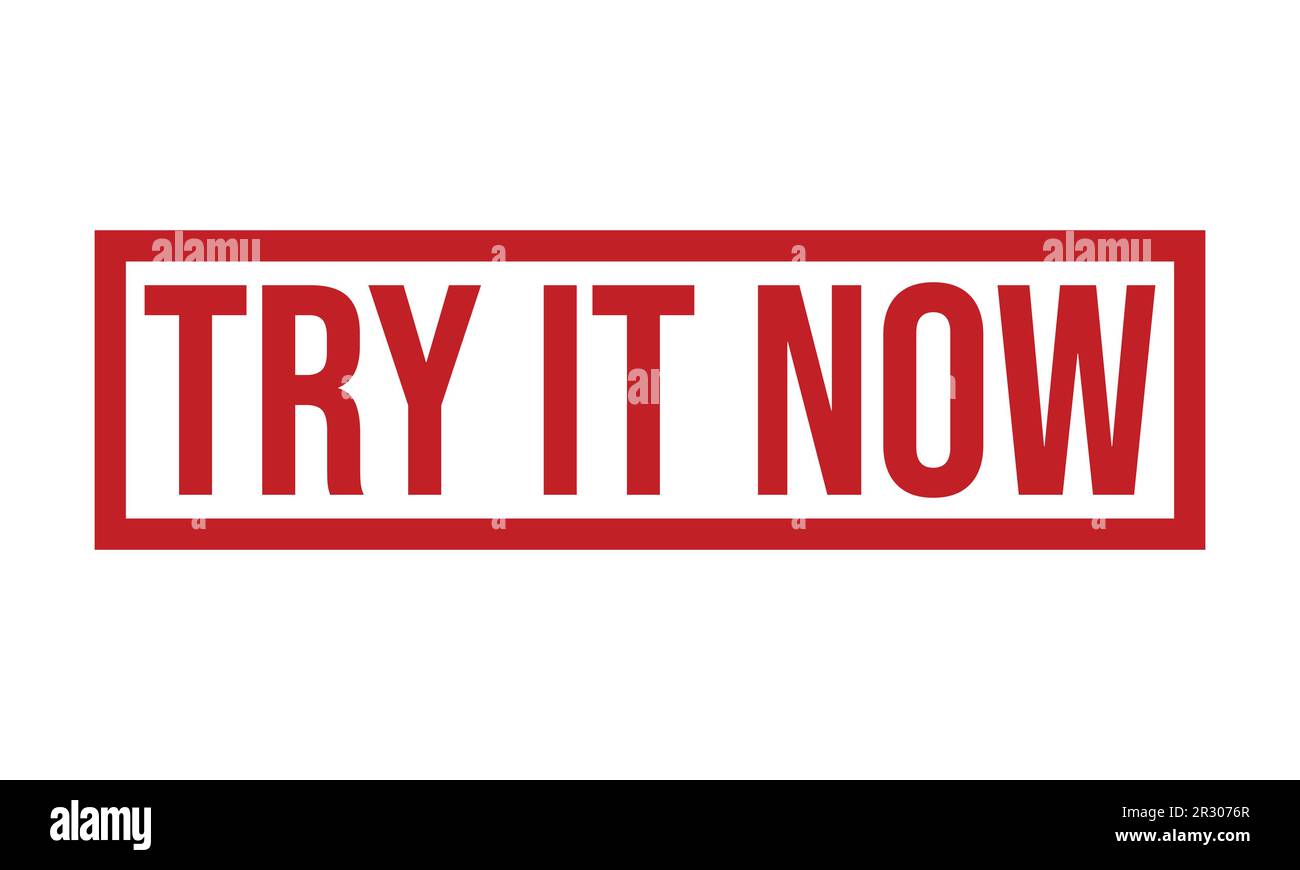 Try it Now Rubber Stamp Seal Vector Stock Vector Image & Art - Alamy