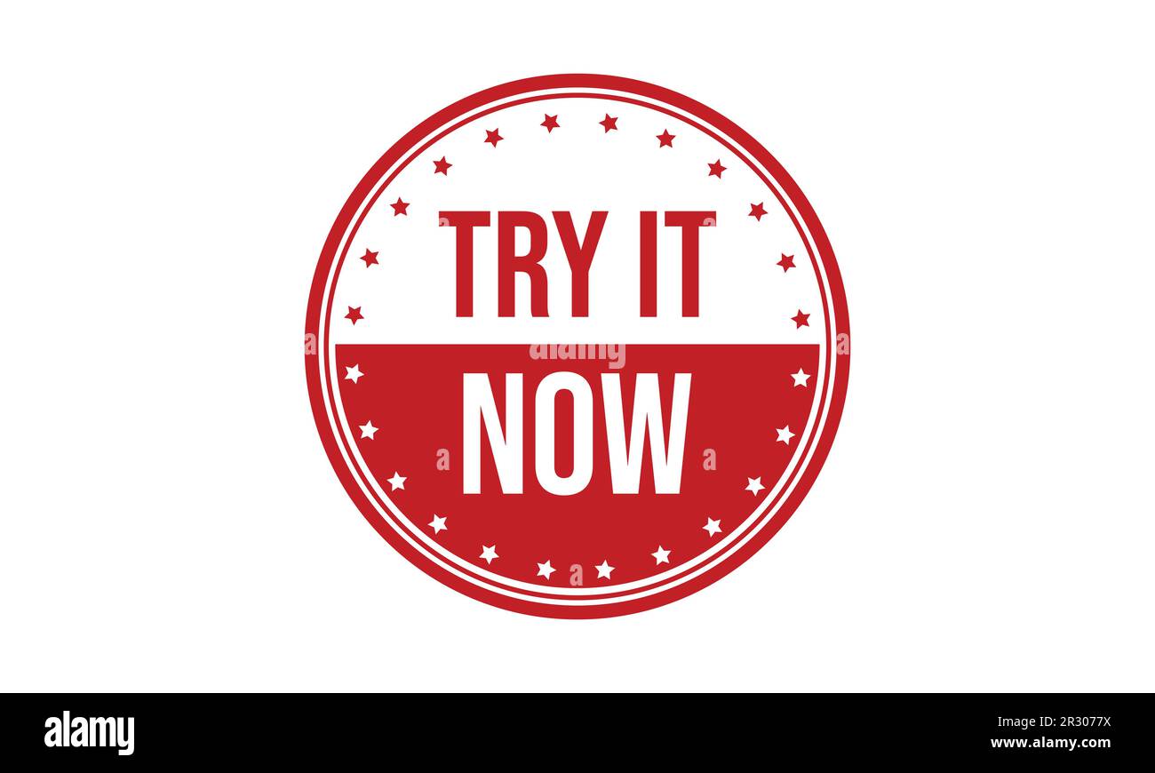 Try it Now Rubber Stamp Seal Vector Stock Vector Image & Art - Alamy