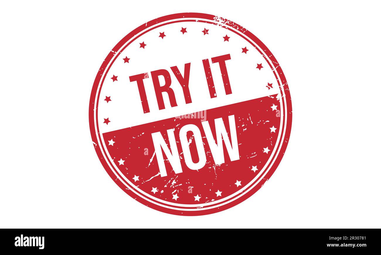 Try it Now Rubber Stamp Seal Vector Stock Vector Image & Art - Alamy