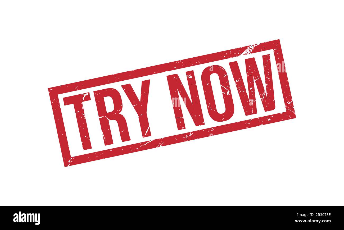 Try Now Rubber Stamp Seal Vector Stock Vector Image & Art - Alamy