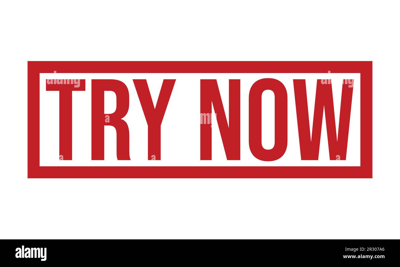 Try Now Rubber Stamp Seal Vector Stock Vector Image & Art - Alamy