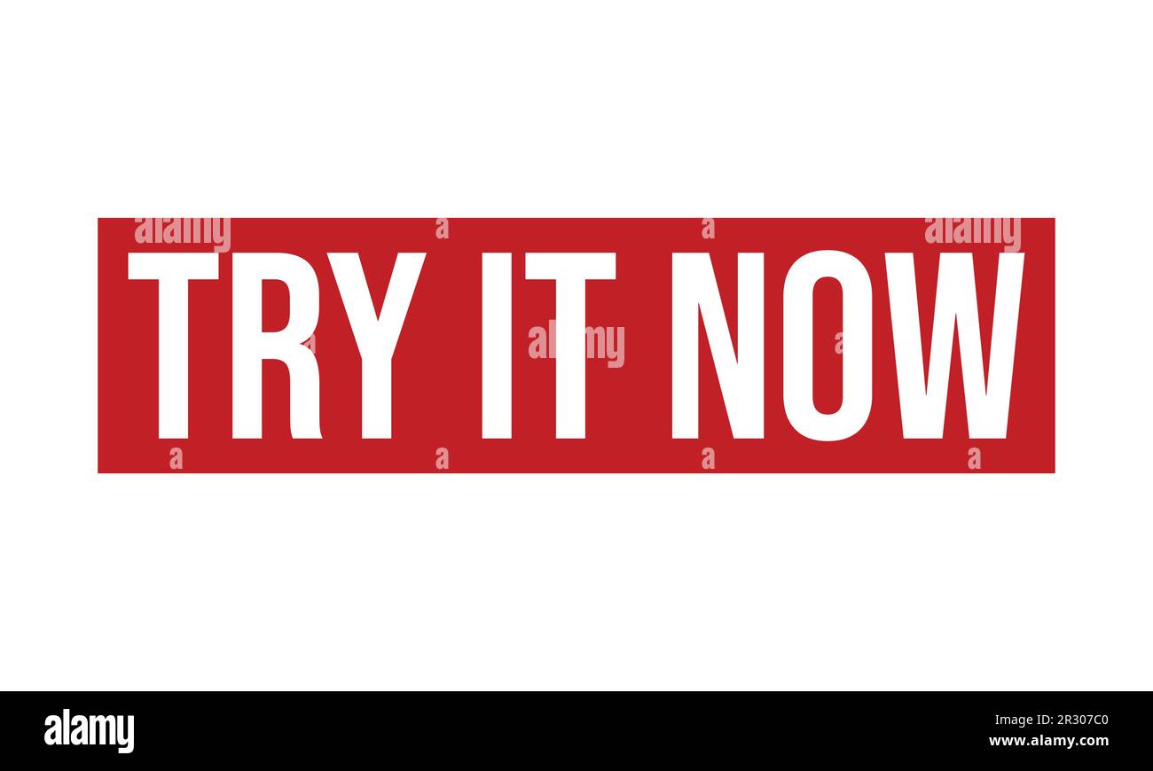 Try it Now Rubber Stamp Seal Vector Stock Vector Image & Art - Alamy