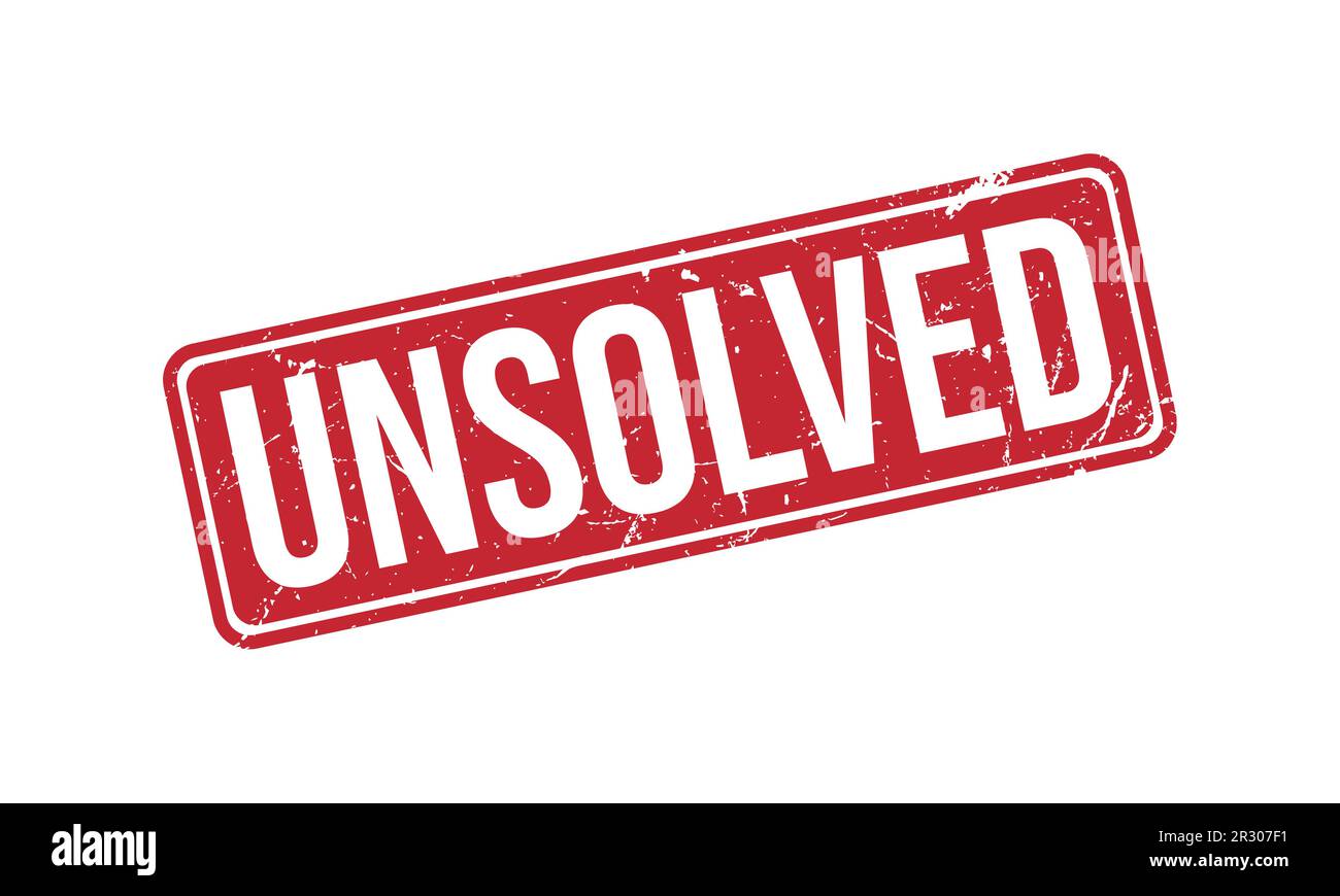Unsolved rubber stamp Stock Vector Images - Alamy