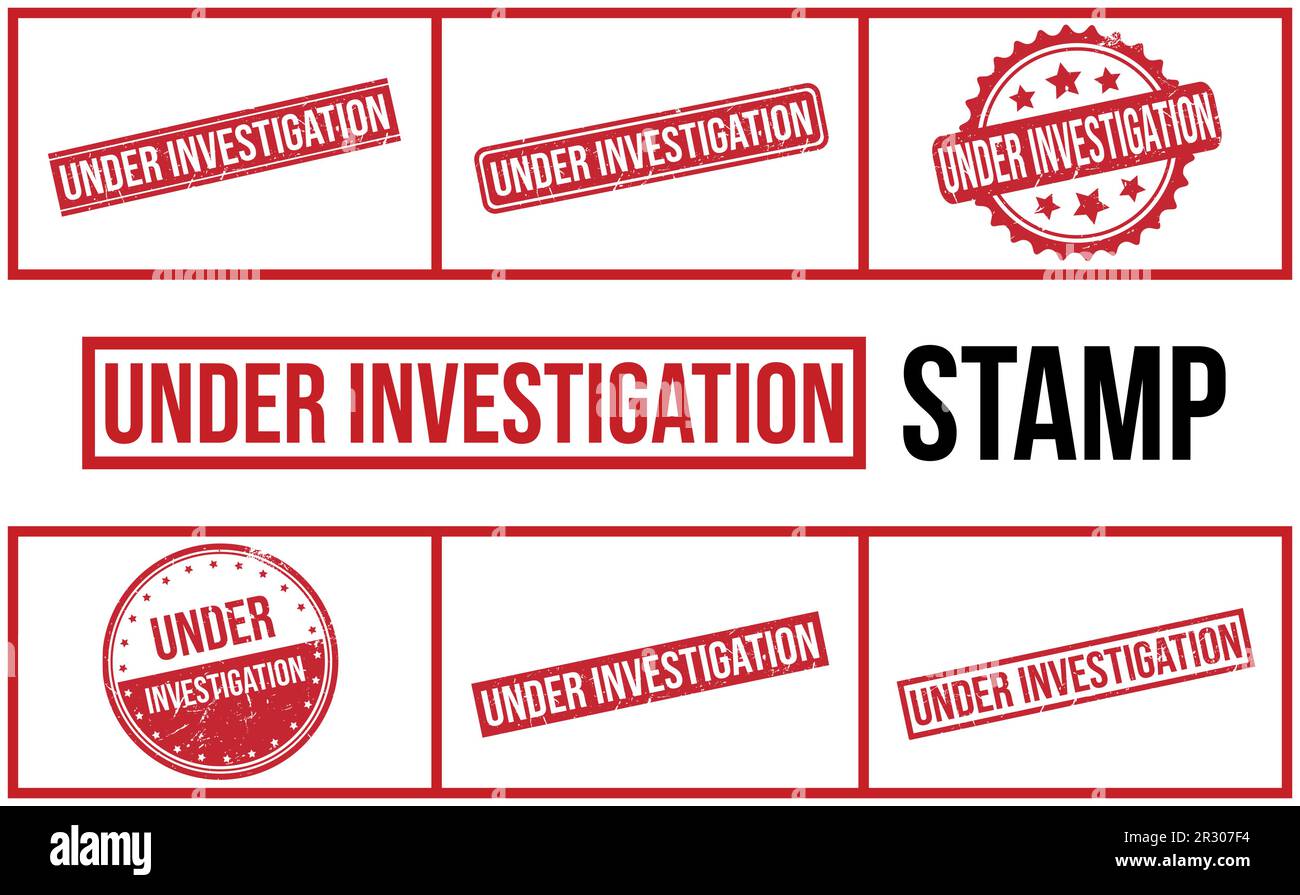 Under Investigation Rubber Stamp Set Vector Stock Vector Image & Art ...