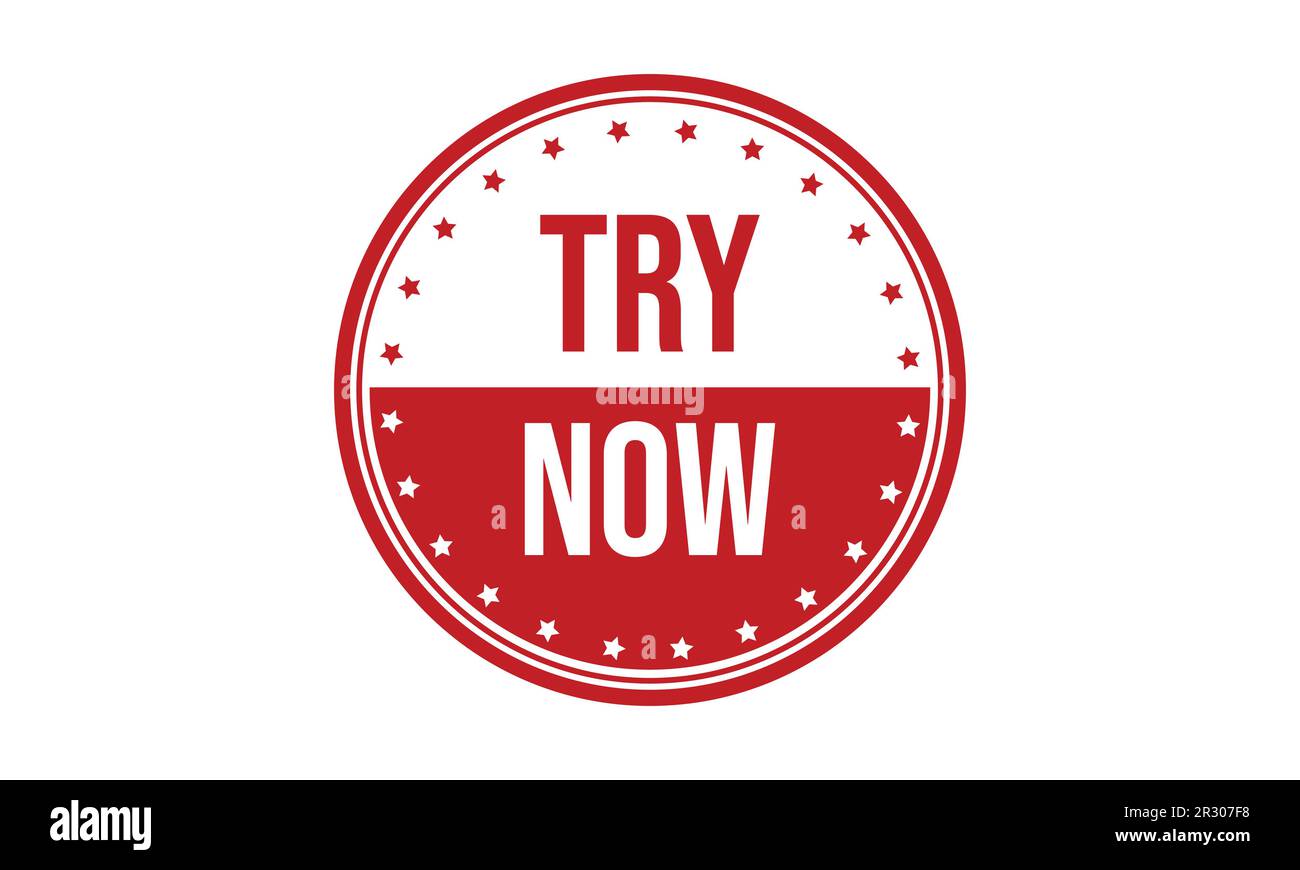 Try Now Rubber Stamp Seal Vector Stock Vector Image & Art - Alamy