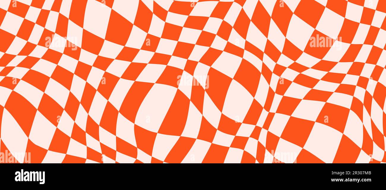Orange Checkerboard Wallpaper Dunzoom 9.8' X 15.75'' Orange