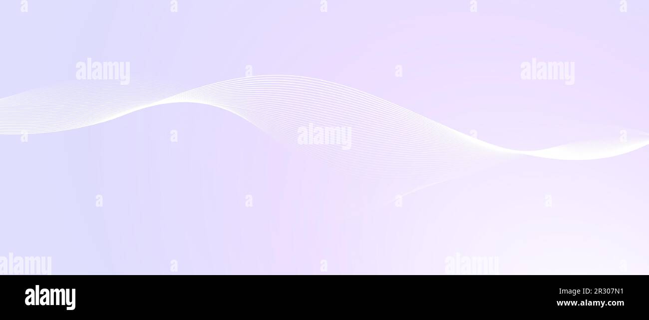 Flowing undulate lines design. Abstract smooth curved stripes template. White fluid wave on ...