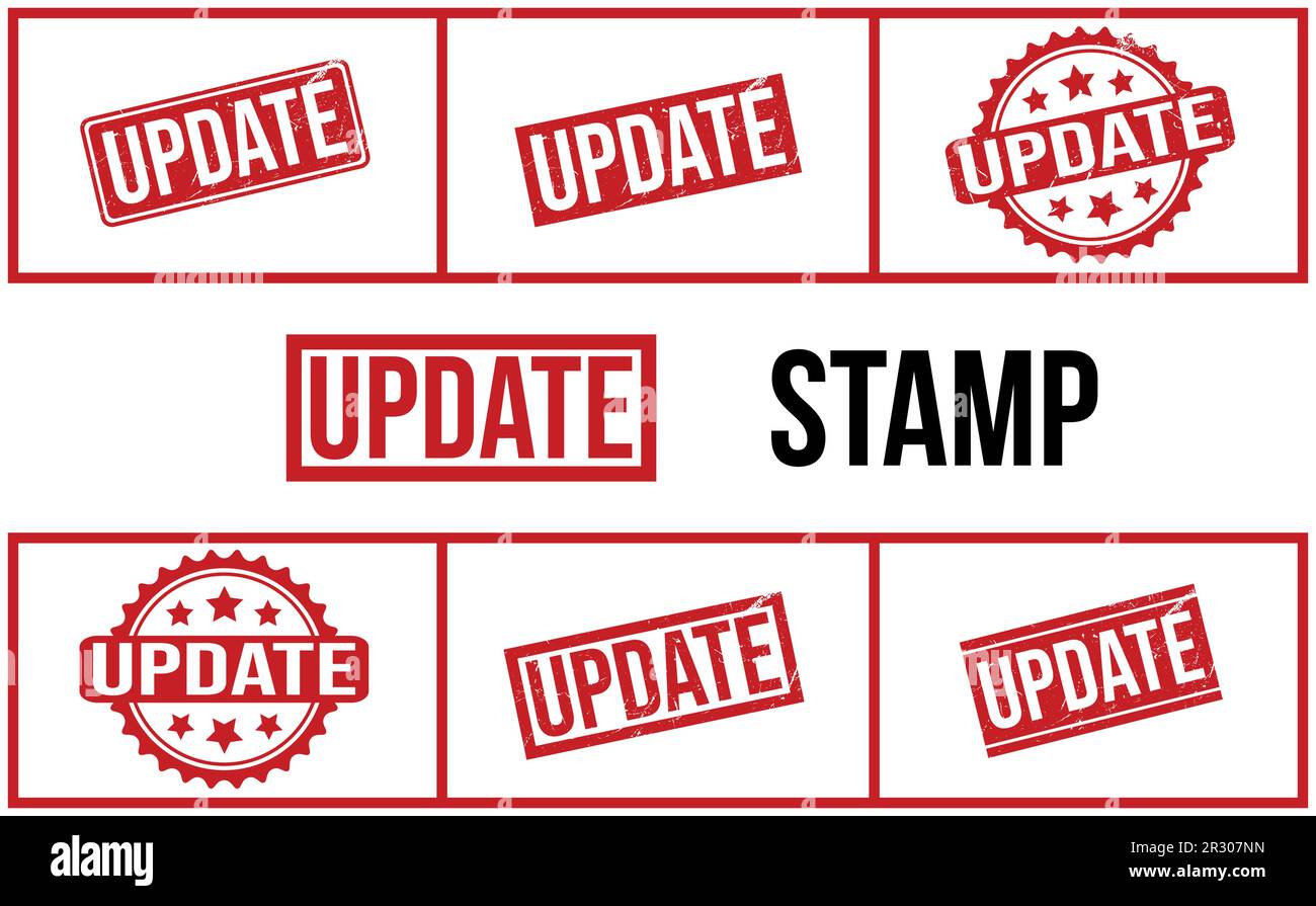 Update Rubber Stamp Set Vector Stock Vector Image & Art - Alamy