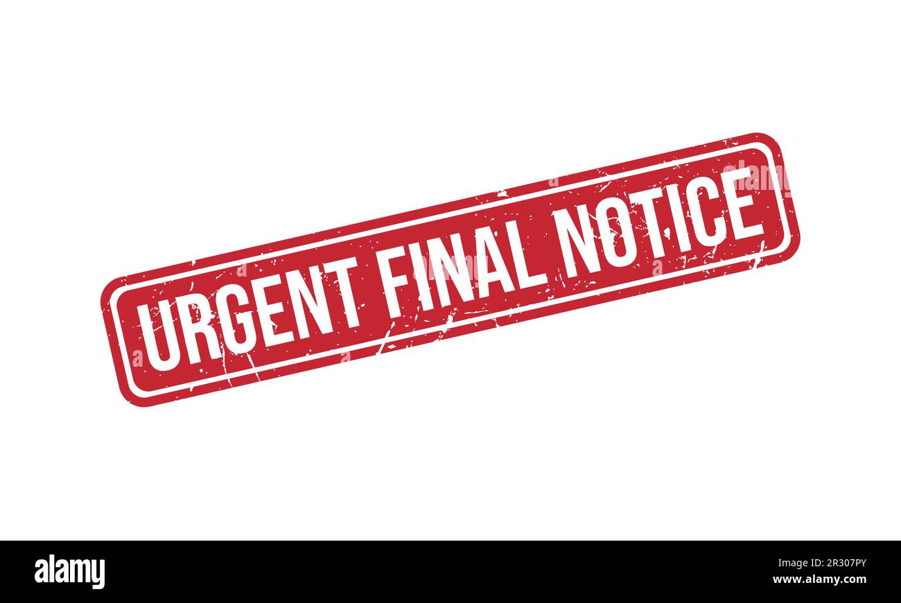 Urgent notice vector vectors hi-res stock photography and images - Alamy