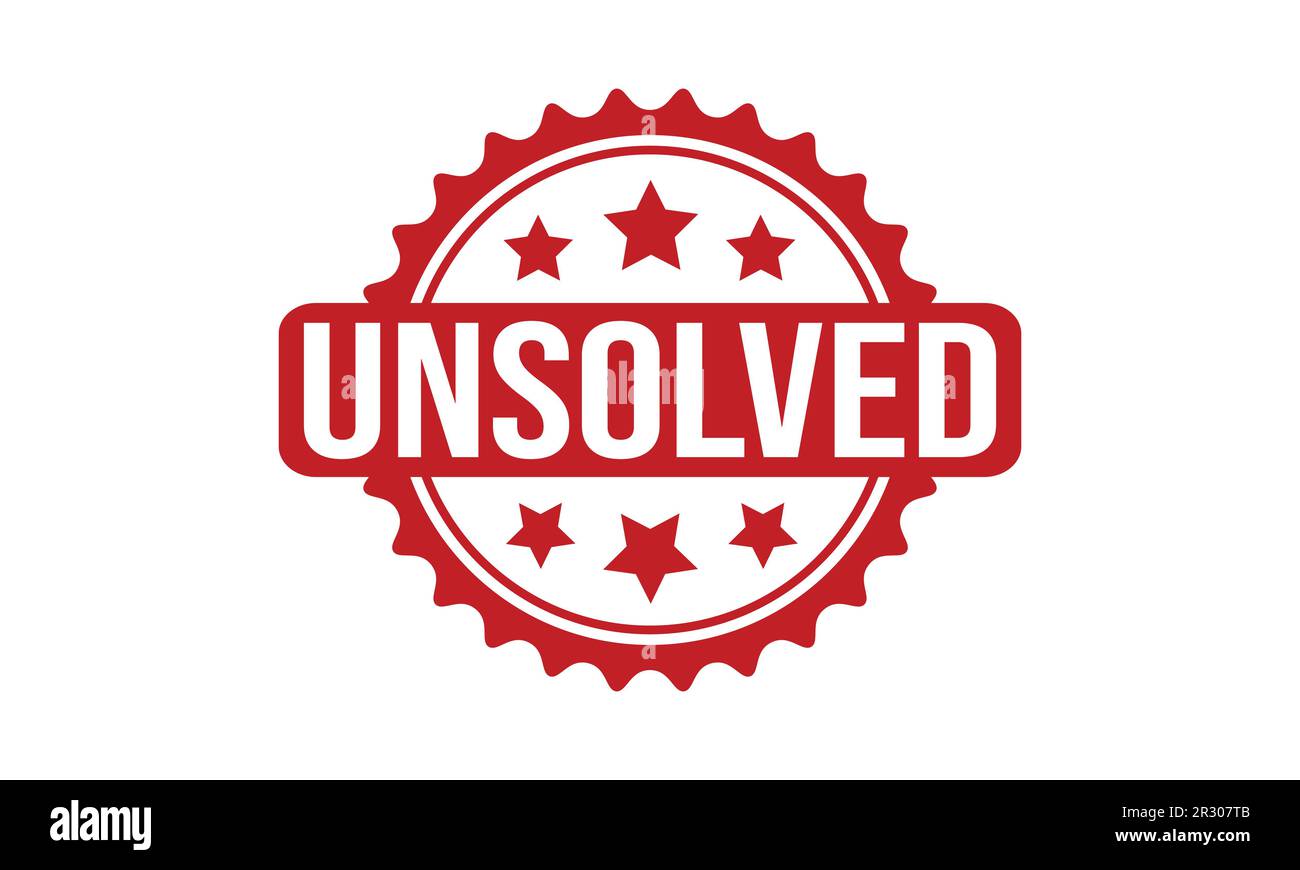 Unsolved Rubber Stamp Seal Vector Stock Vector Image & Art - Alamy