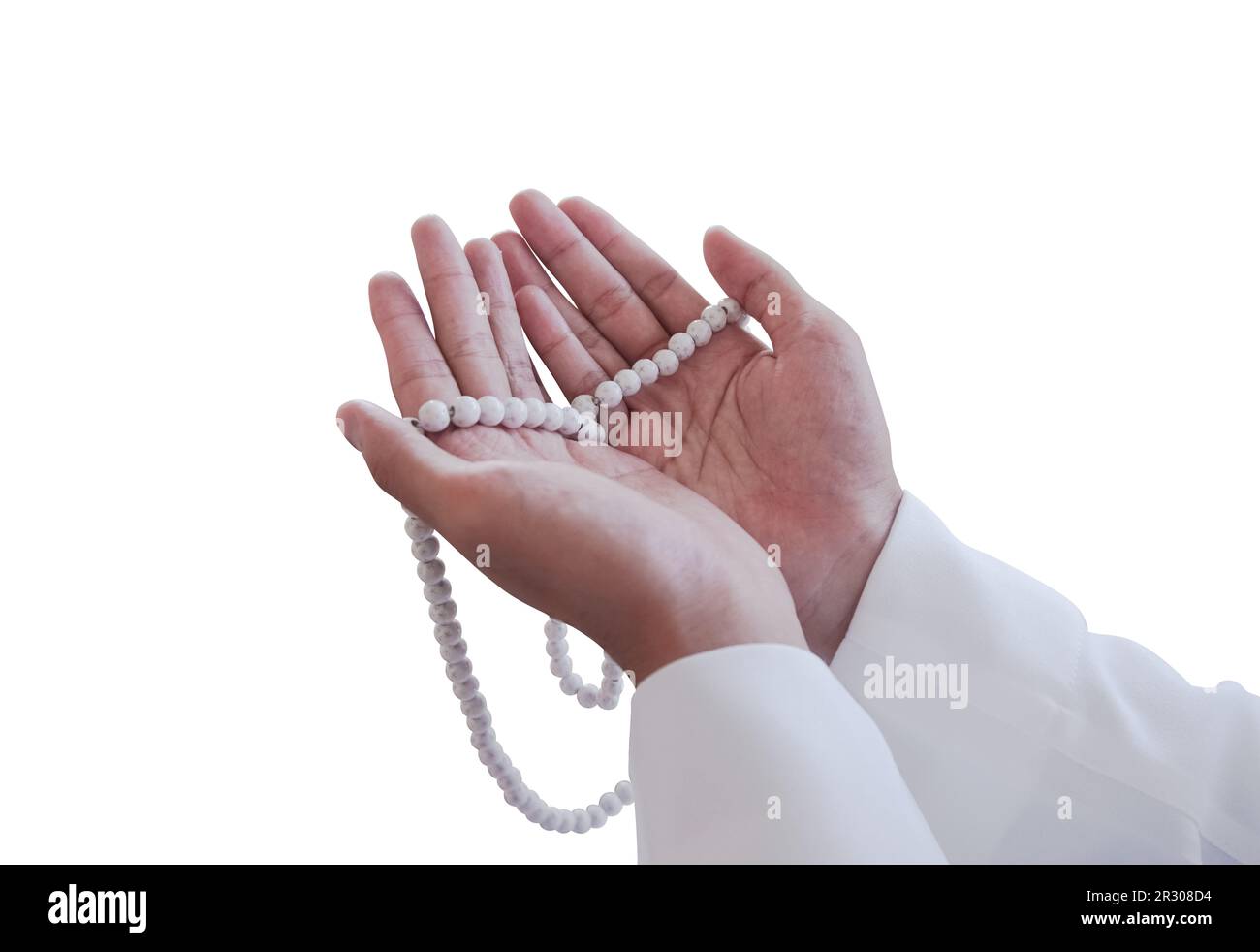 Human Hands praying on white background with clipping path Stock Photo ...