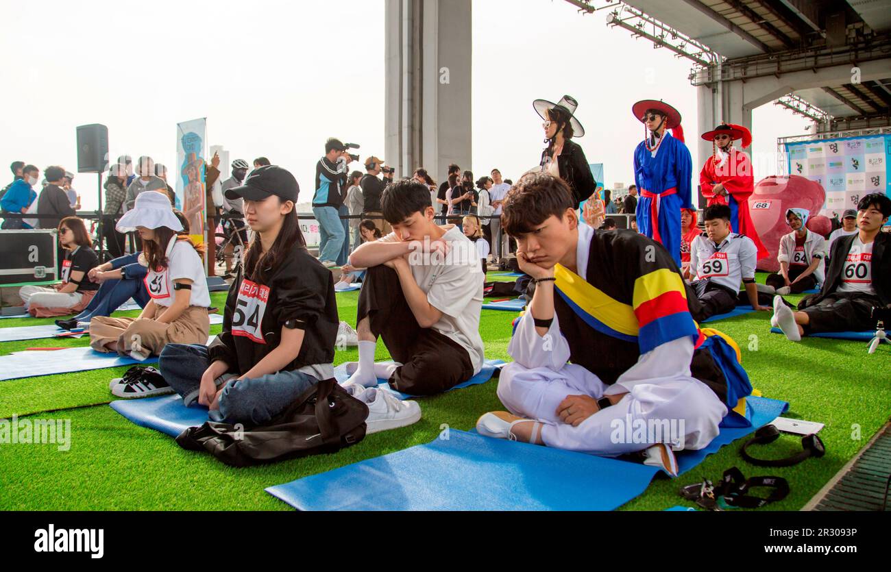 Space-out Competition, May 21, 2023 : People participate in a Space-out ...